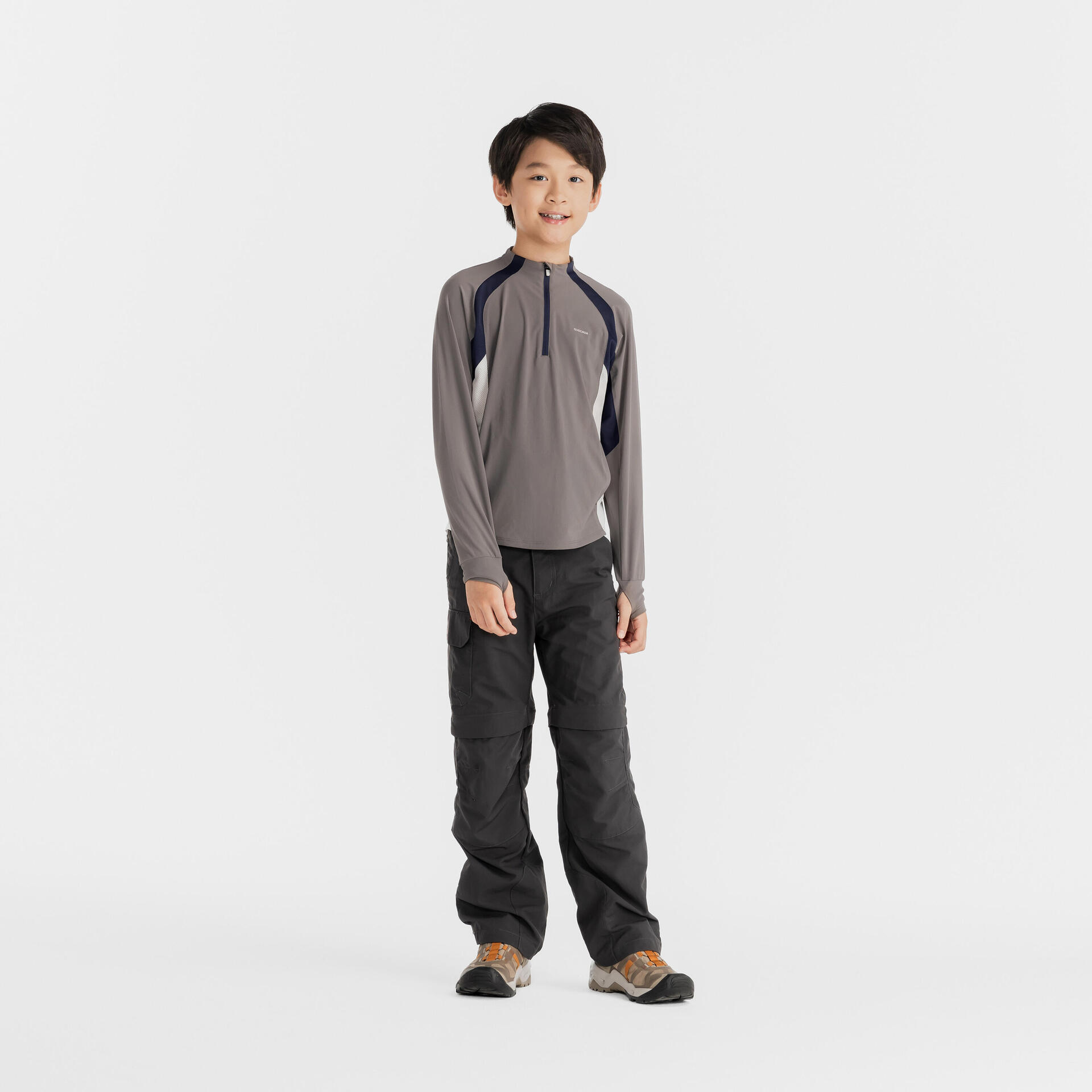 Hiking modular pants mh500 tween carbon