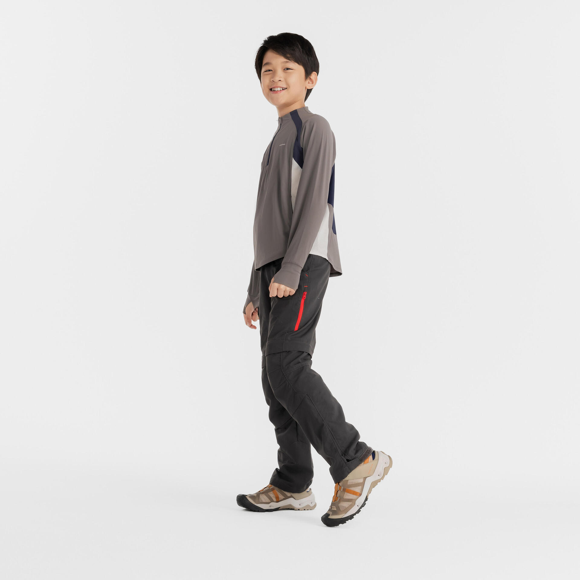 Hiking modular pants mh500 tween carbon