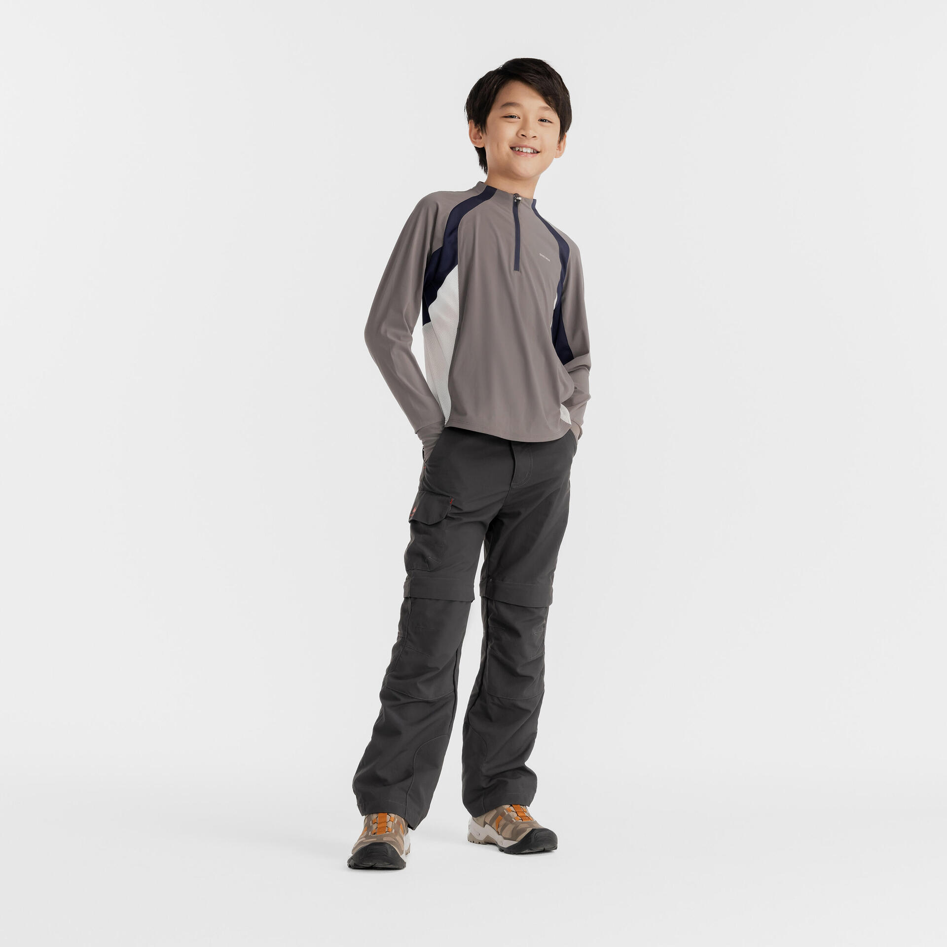 Hiking modular pants mh500 tween carbon