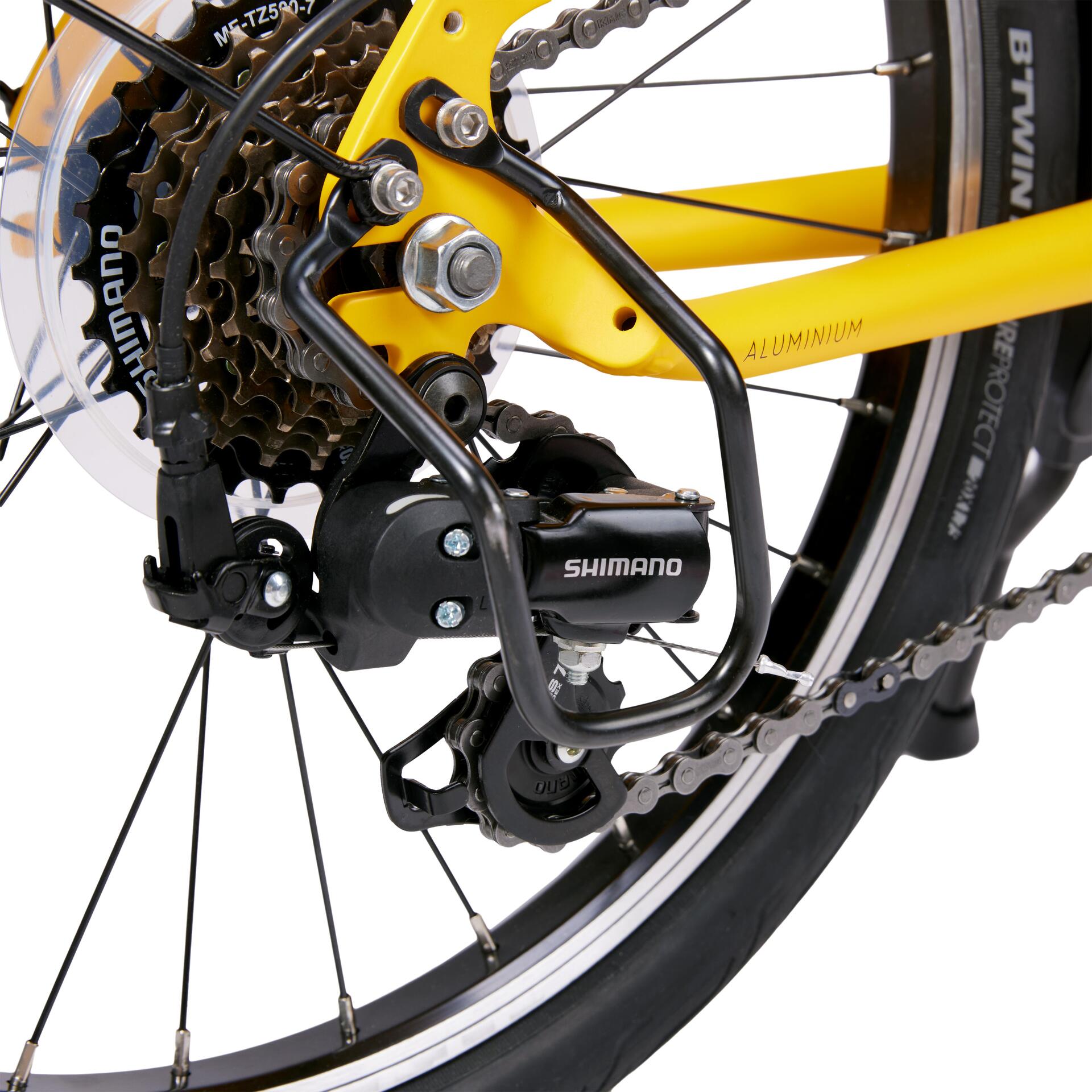 Folding Bike Fold 500 20 Inch 7 Speed - Yellow