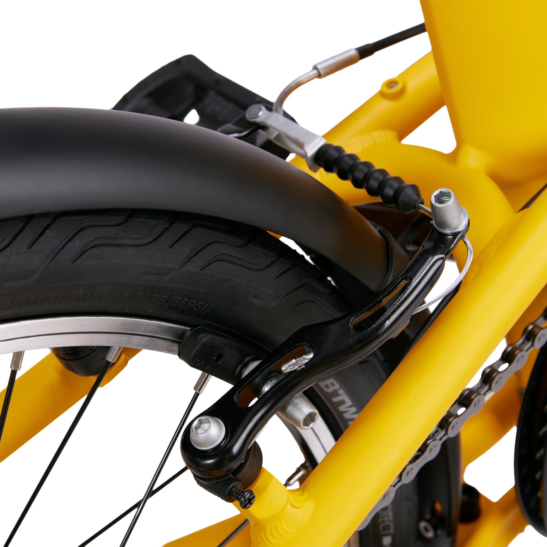 Folding Bike Fold 500 20 Inch 7 Speed - Yellow