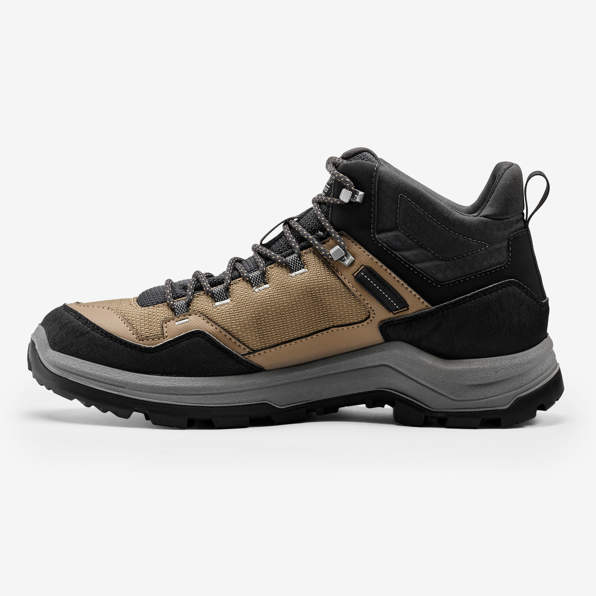 Men’s high-rise waterproof hiking boots, MH100 - Brown