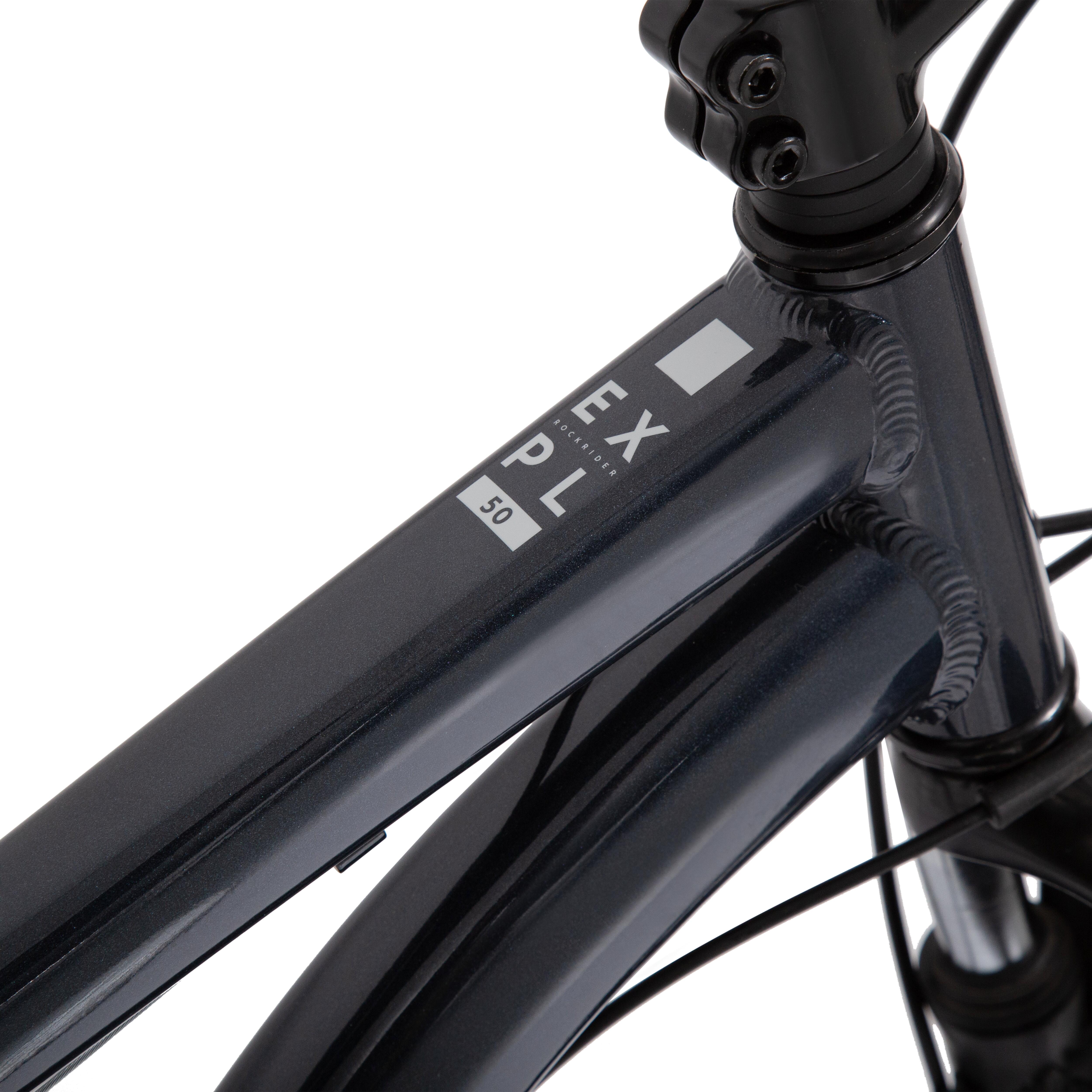 Mountain Bike 80 mm Suspension, EXPL 50 - Slate grey - Rockrider ...