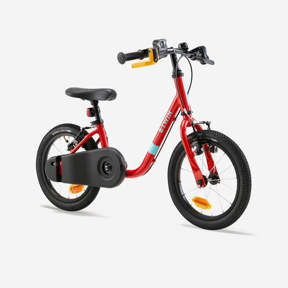 VELO ENFANT 2EN1 DRAISIENNE 3-5 ANS 14 pouces - DISCOVER 500 Jaune ...
