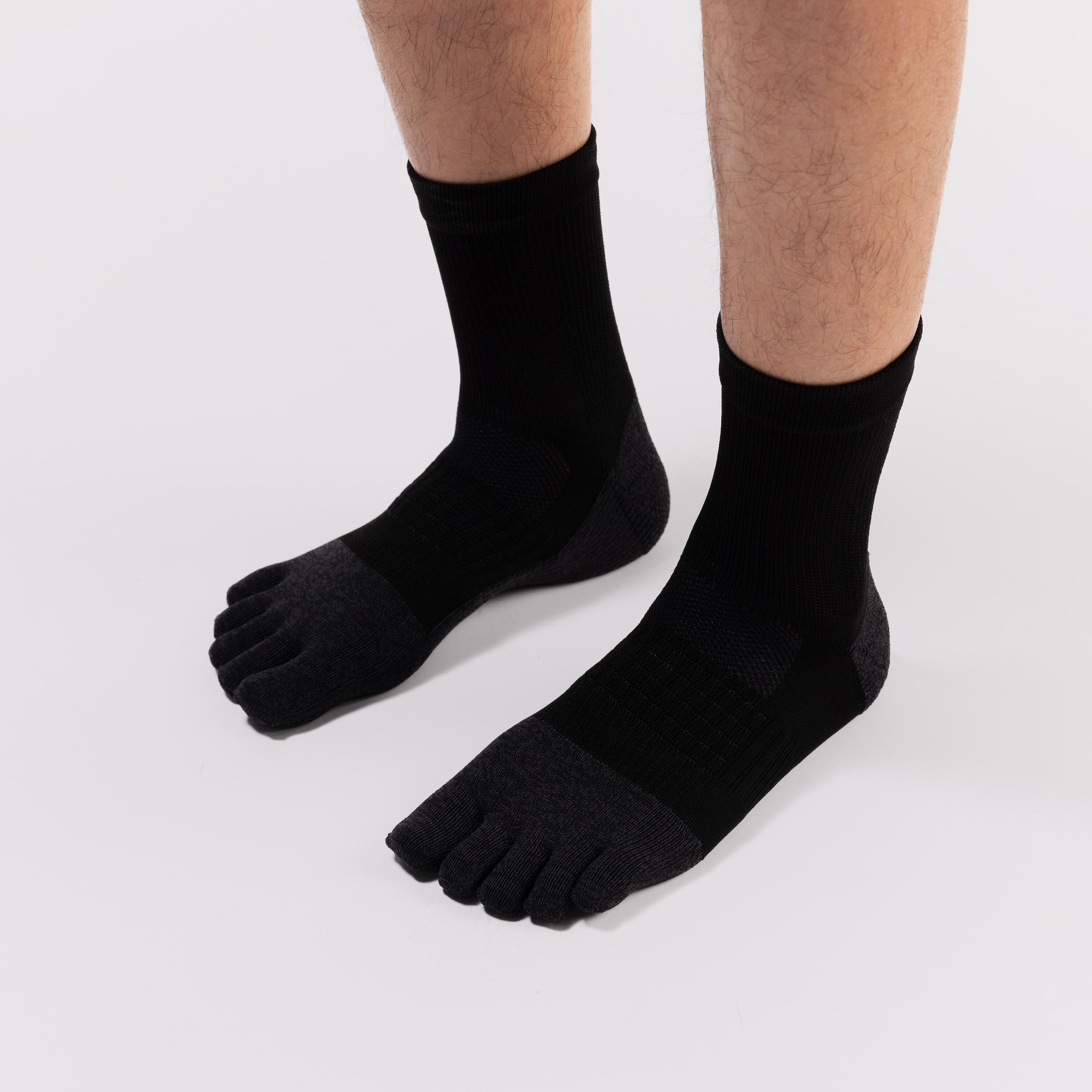 RUN900 5-TOE RUNNING SOCKS - BLACK KIPRUN | Decathlon