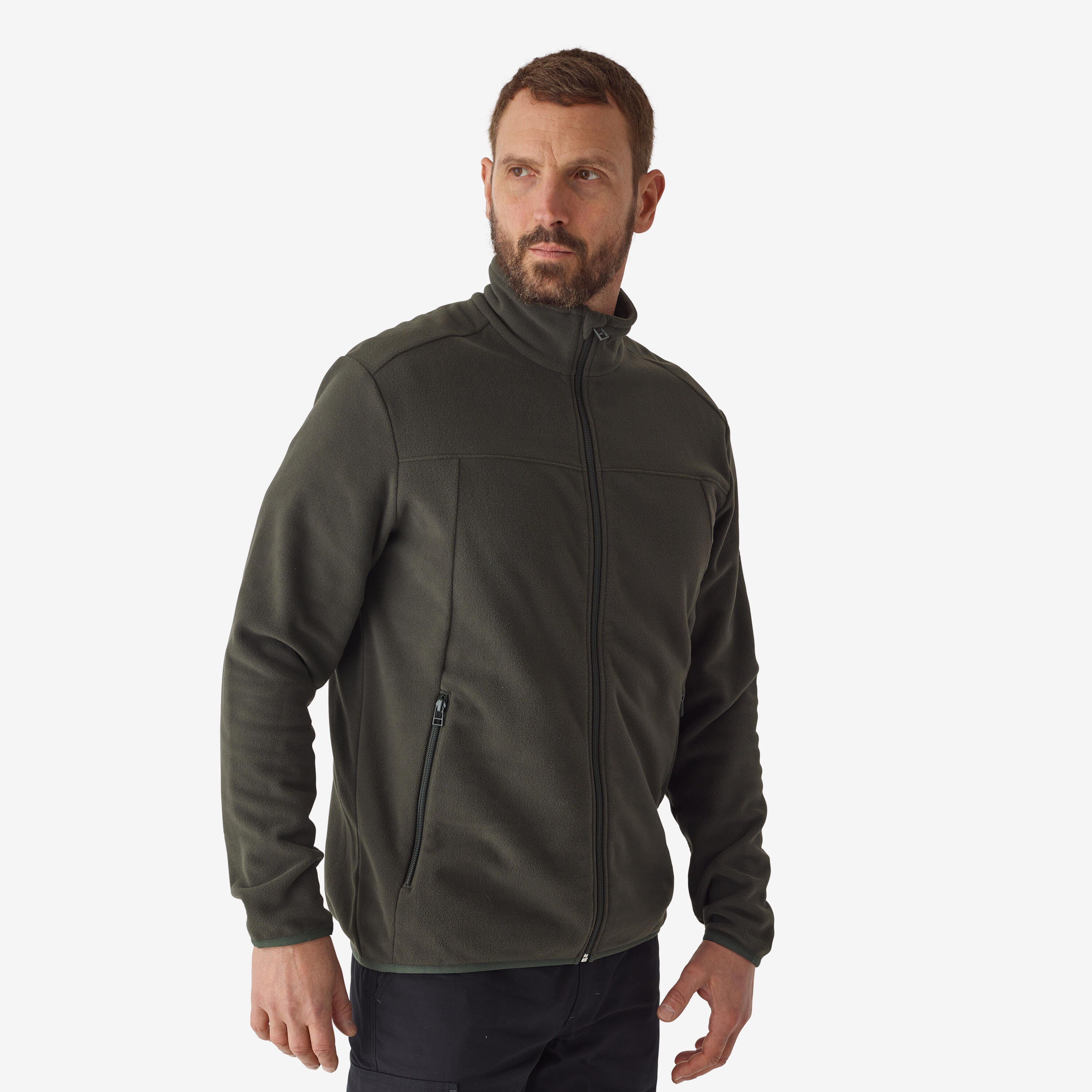Fleece 100 - Green - Bronze Green - Solognac - Decathlon