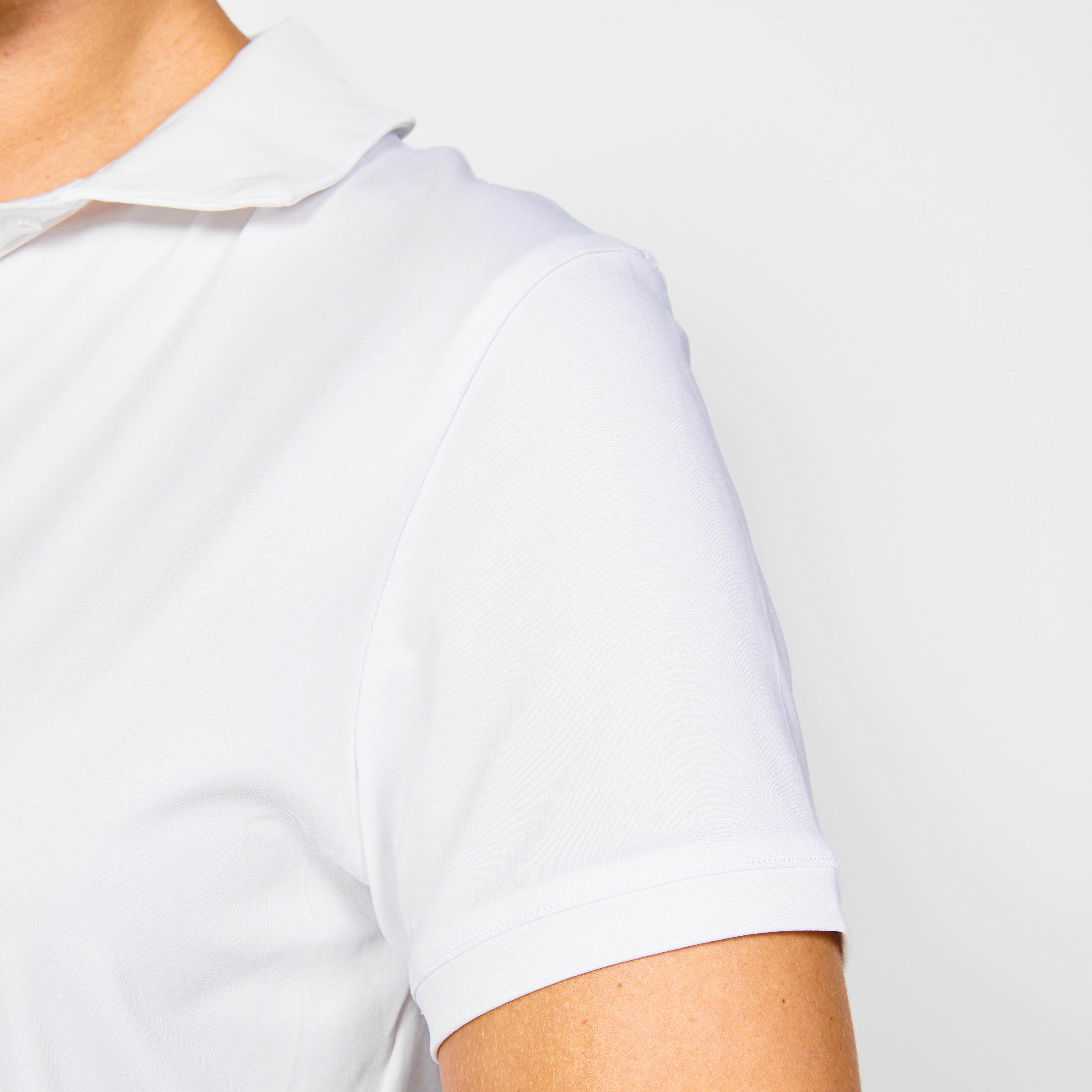 Camiseta manga corta Polo golf mujer - WW 500 blanco - Decathlon