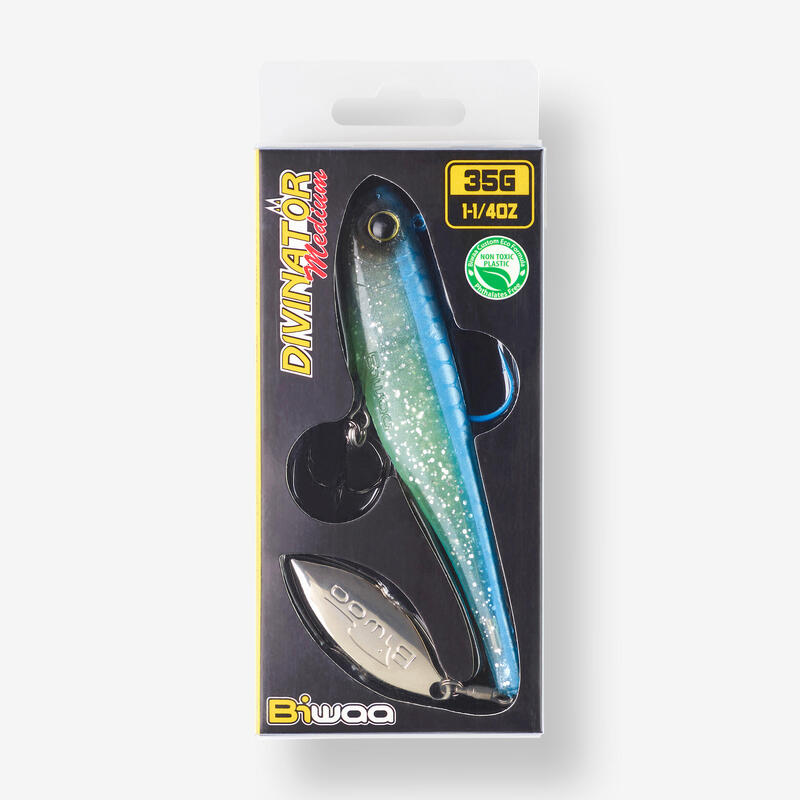 LEURRE SOUPLE BROCHET DIVINATOR 35 GR COLORIS EXCLUSIF BLEU CAPERLAN ...