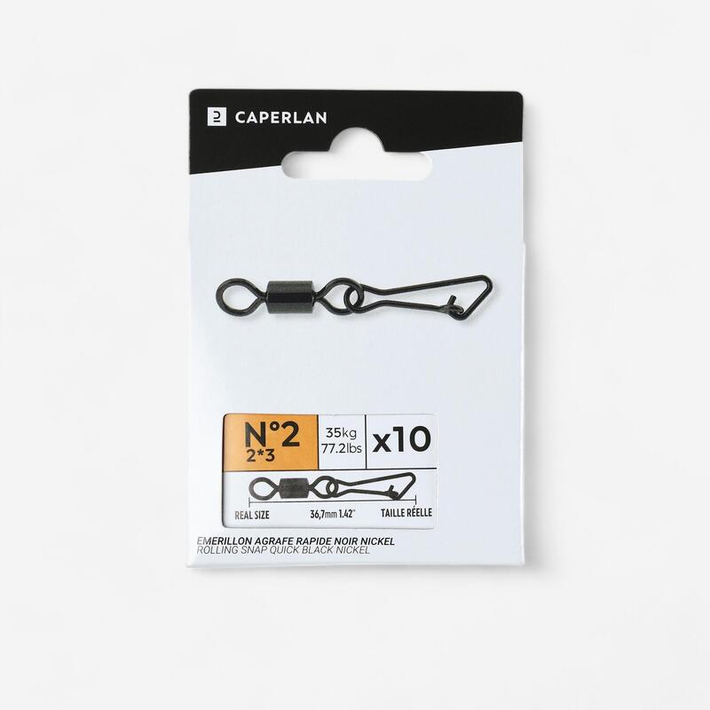 Snap swivel rapid black nickel CAPERLAN - Decathlon
