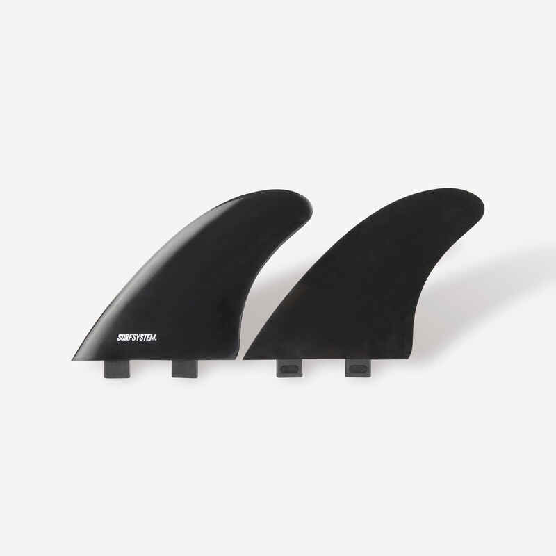 2 Fibre Twin Fish fins 5"5 FCS1 - black - Decathlon