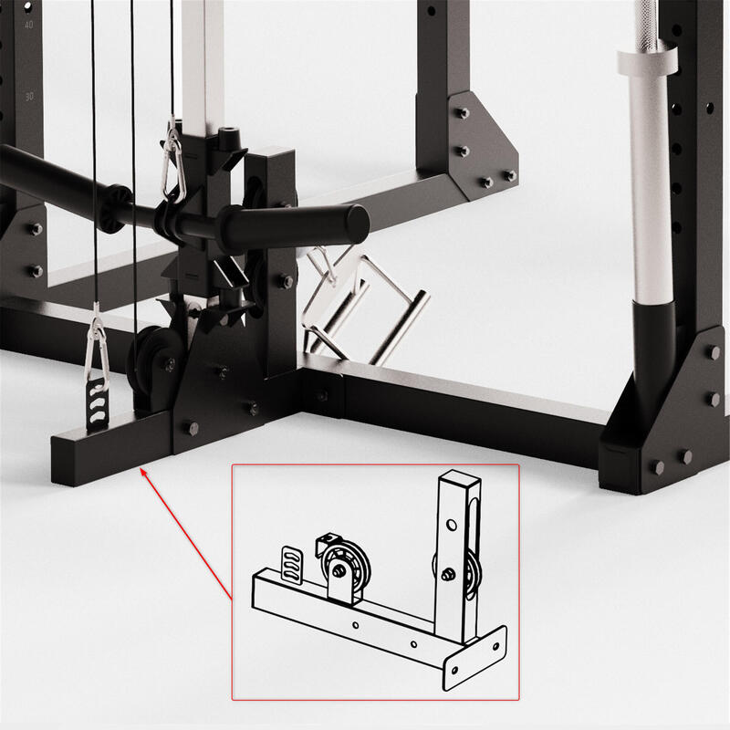 DOMYOS - Ghidaj greutate jos - Piesă de schimb POWER RACK 900 ...