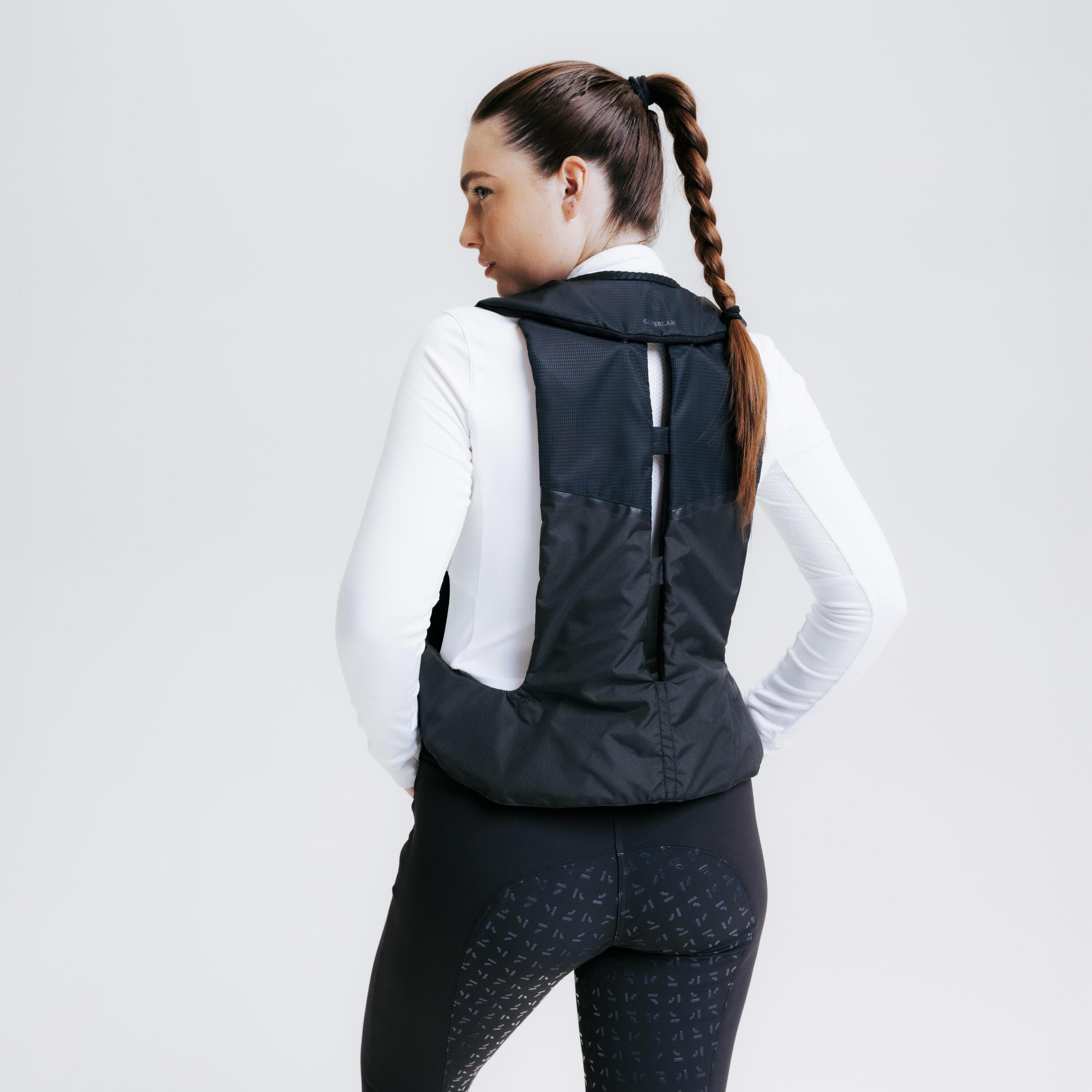 Adult Horse Riding Body Protector Airbag - Black | Decathlon