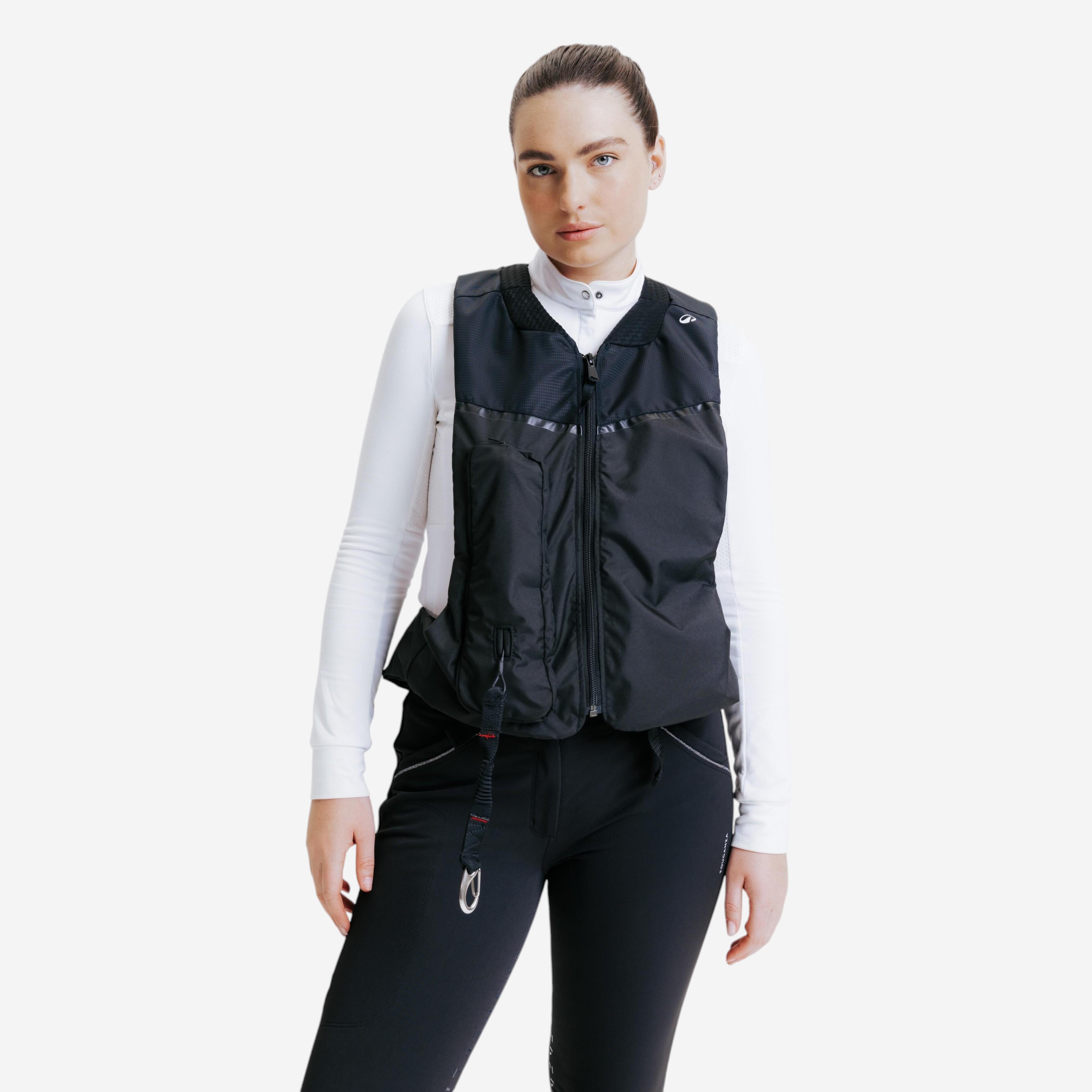 Adult Horse Riding Body Protector Airbag - Black - Decathlon