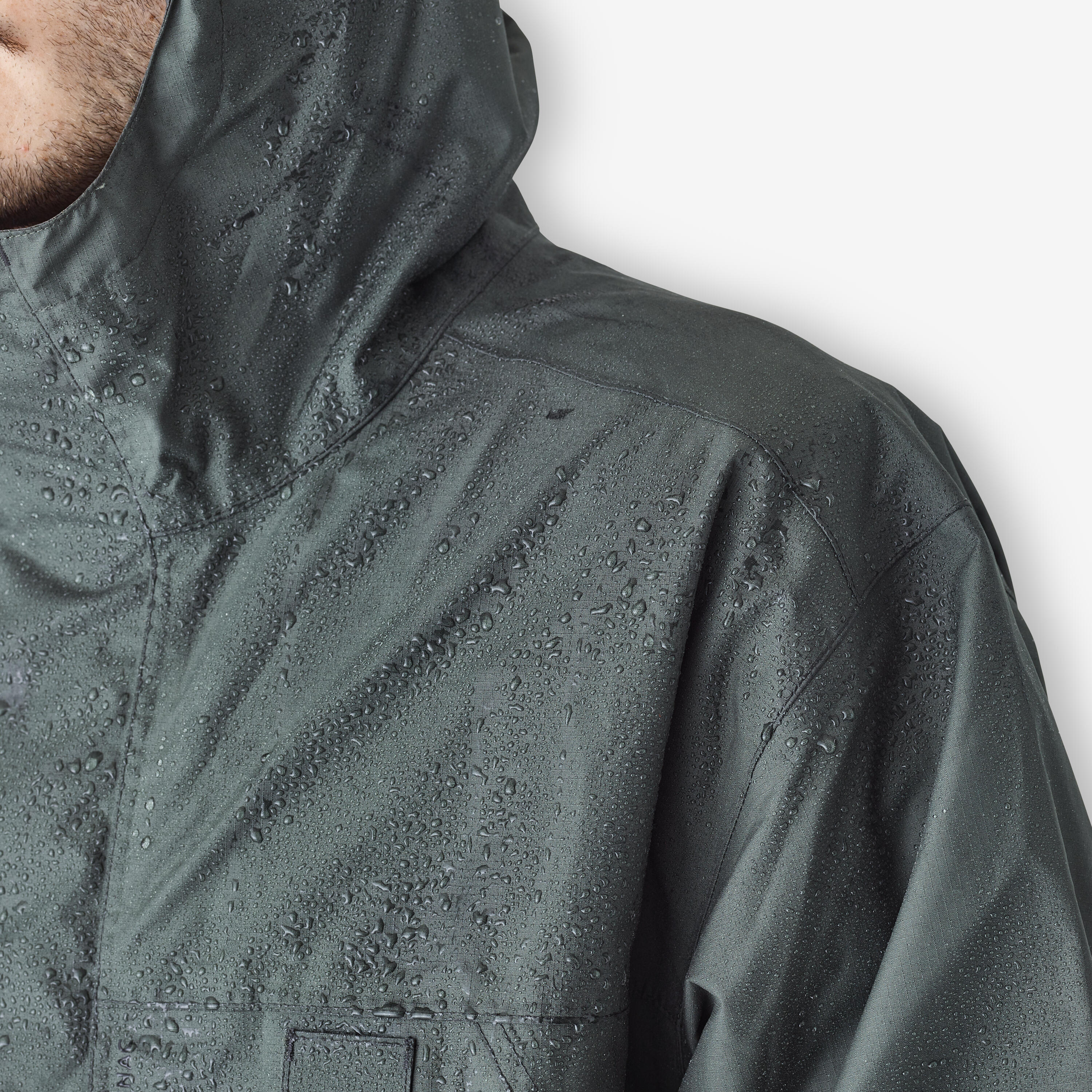 Long Hunting Coat - SG 500 Waterproof Green - Urban grey green ...