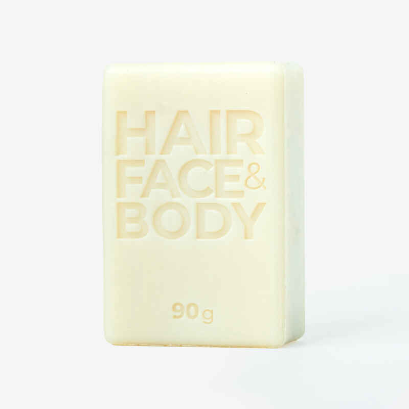 Solid care cleanser for the face, body and hair - 90 g - Decathlon
