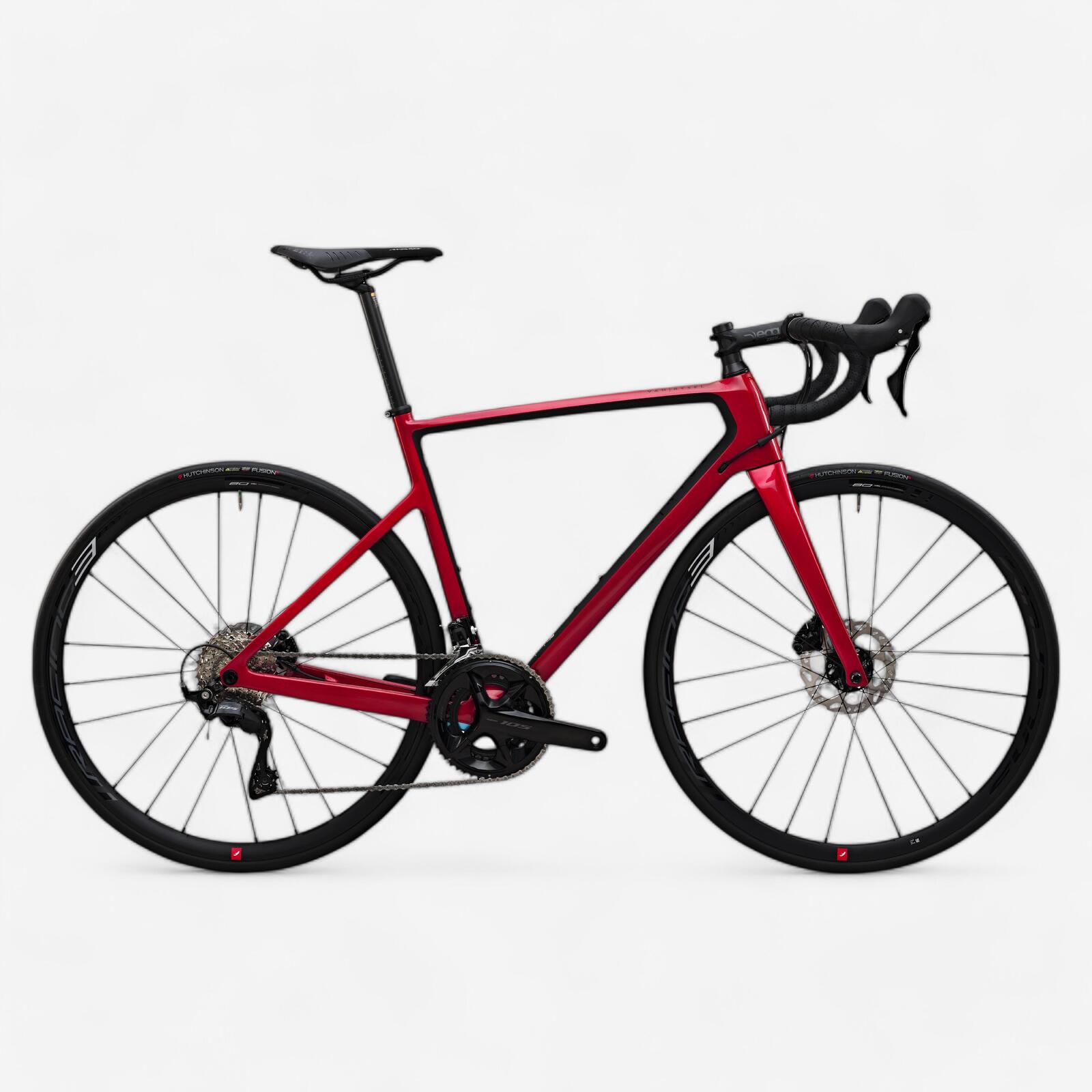 Bicicleta Rutera EDR CF Rojo Shimano 105 12 Velocidades - Decathlon