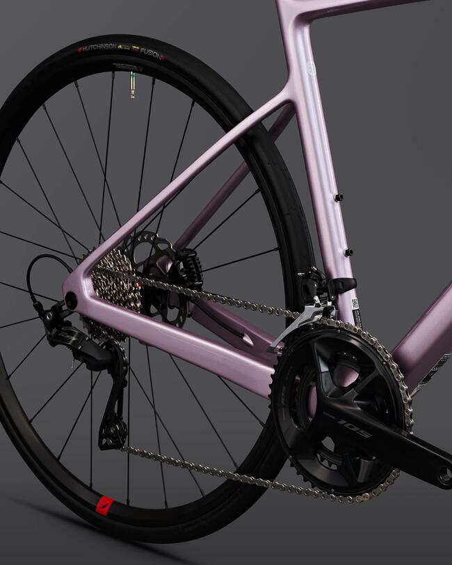 Bici da corsa VAN RYSEL NCR CF SHIMANO 105 12V lilla VAN RYSEL | Decathlon