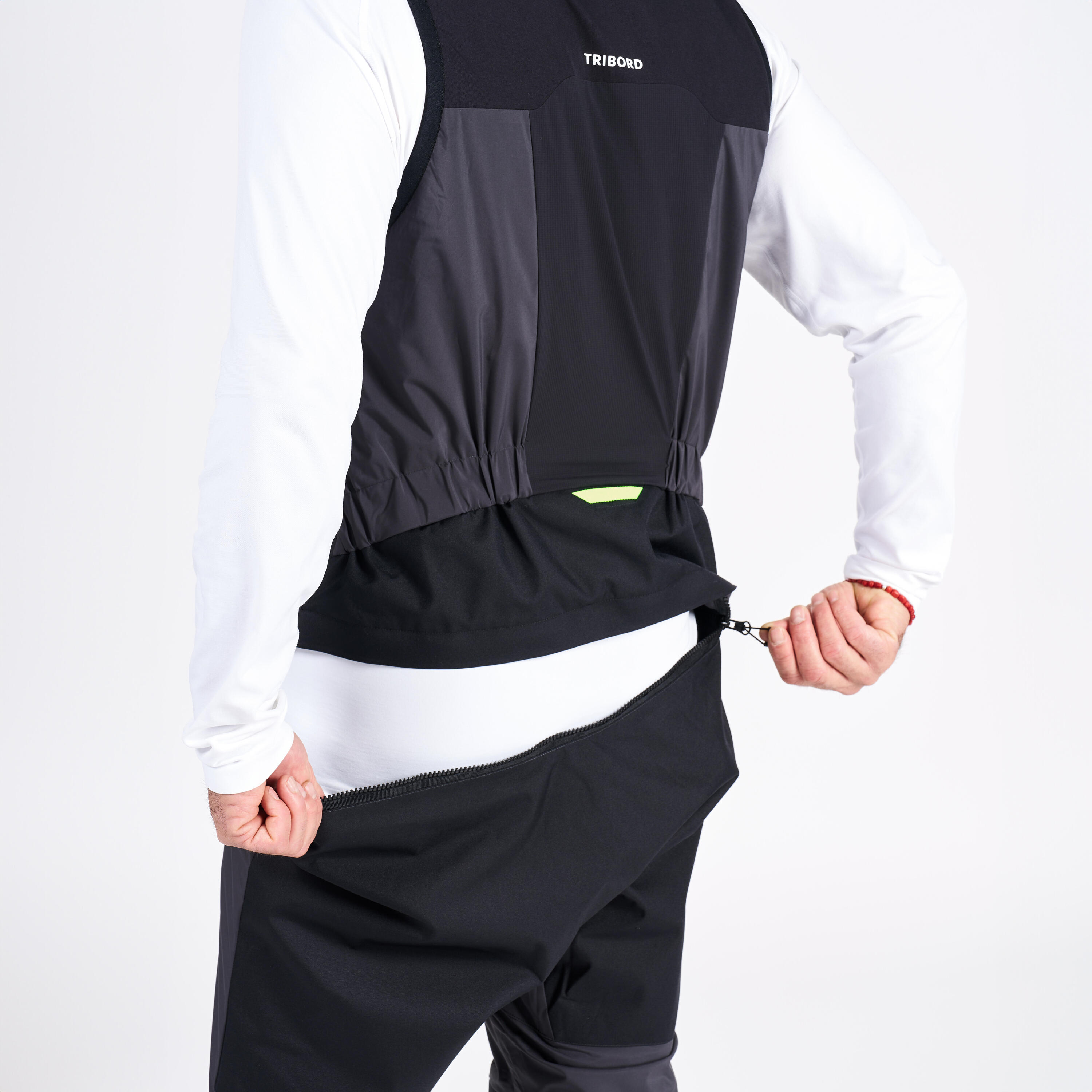 Men's merino-lined sailing dungarees - Offshore Pro Series carbon grey ...