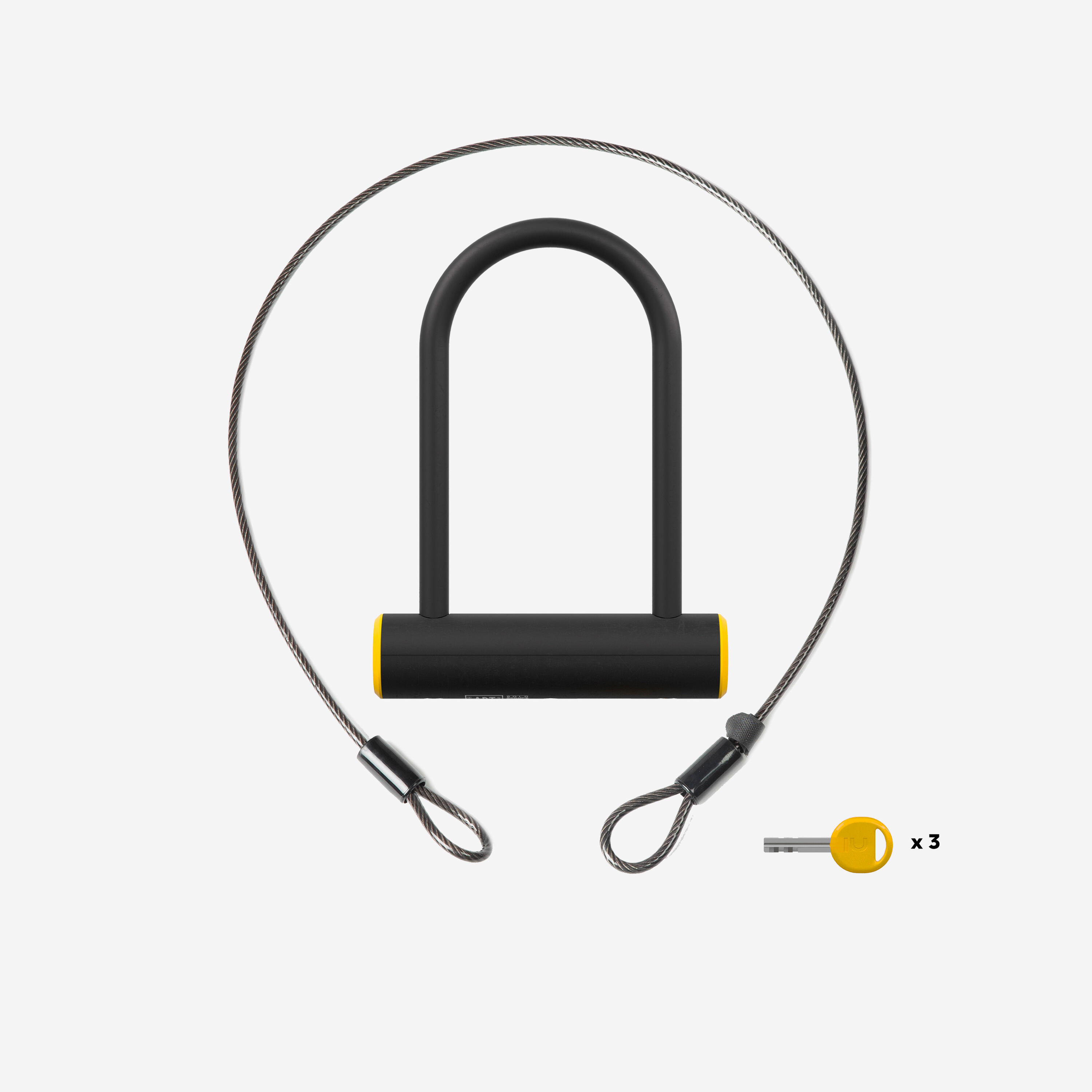 Bike U-Lock + Cable Set – 900M ART2 - Decathlon - Decathlon