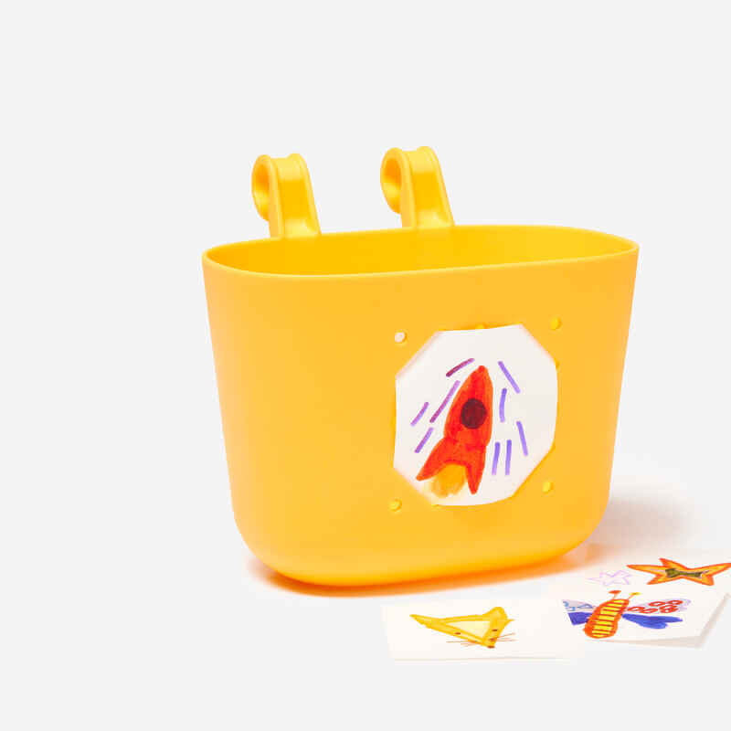 Laste jalgrattakorv, kollane - Decathlon