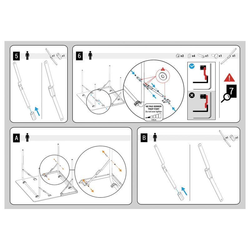 Bretelle droite pour table de ping pong pongori medium PONGORI | Decathlon