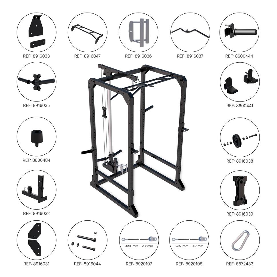 DOMYOS Schroevenset voor power rack 900 | Decathlon