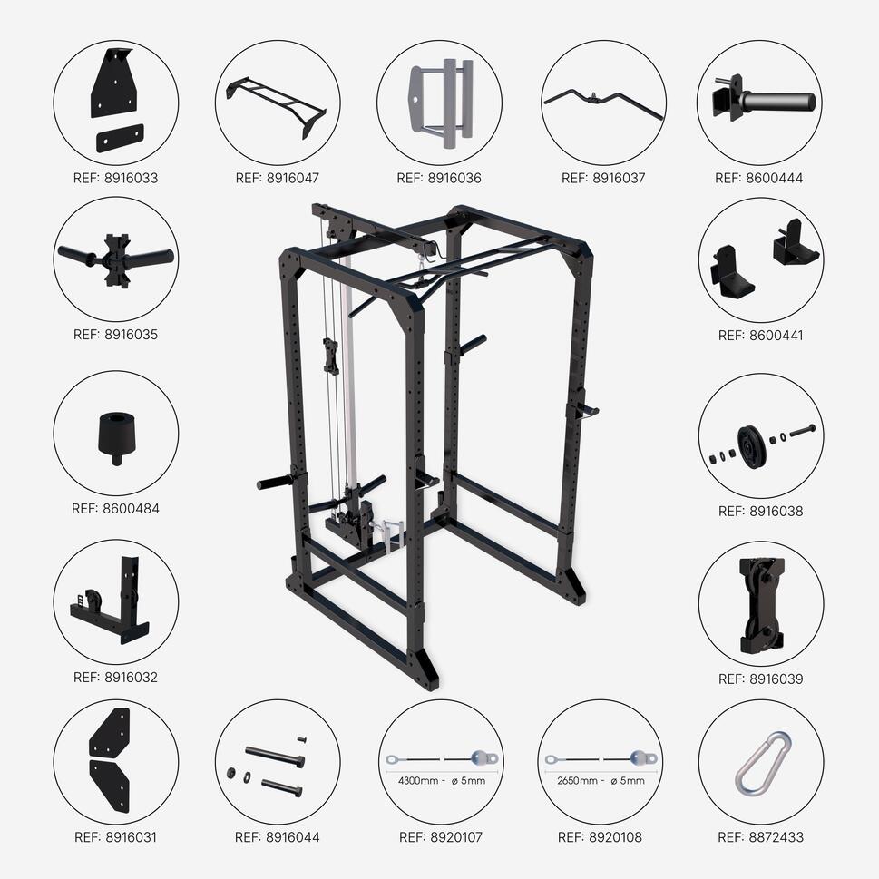 Cage de musculation - power rack 900 CORENGTH | Decathlon