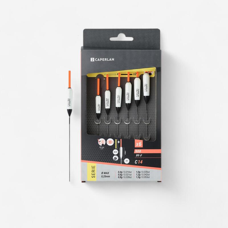 CAPERLAN - Set 6 plute PF- F900 C14 pescuit staţionar la crap | Decathlon