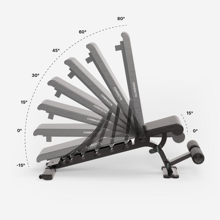 Reinforced, inclinable and adaptable weight bench - bench 900 CORENGTH ...