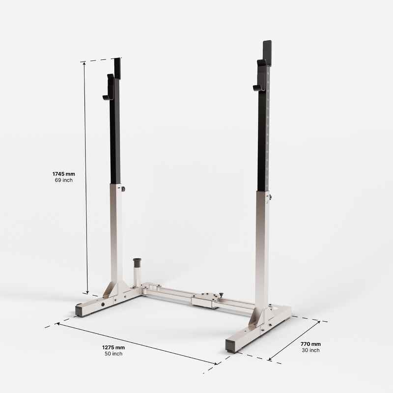 Ultra-Compact 2-Second Fold-Down Weight Training Rack 120 kg - Decathlon