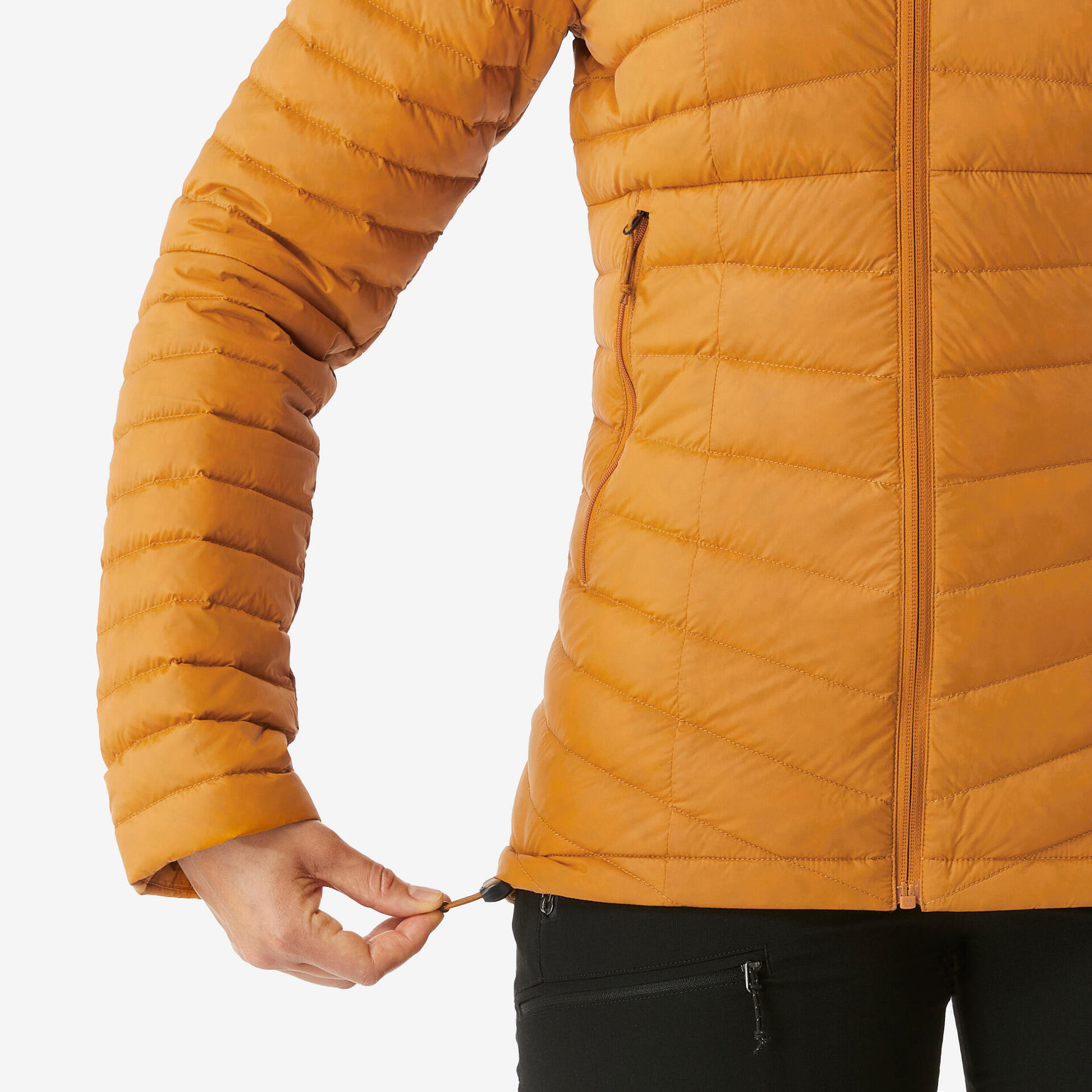 Women's Water-repellent Down Jacket with Hood MT100 -5°C - Brown