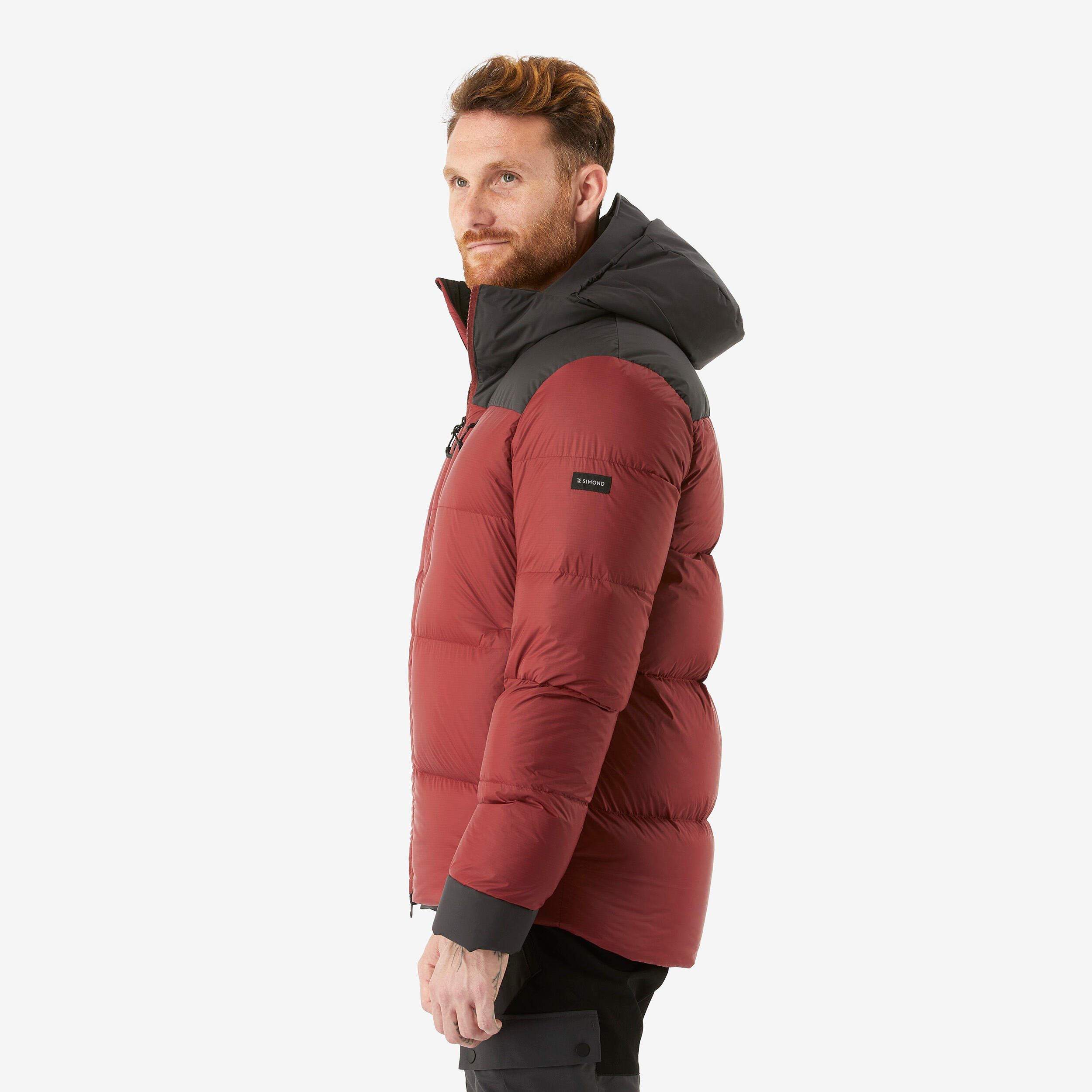 Men’s Down Winter Jacket with Hood – MT 900 - Terracotta brown, smoked ...