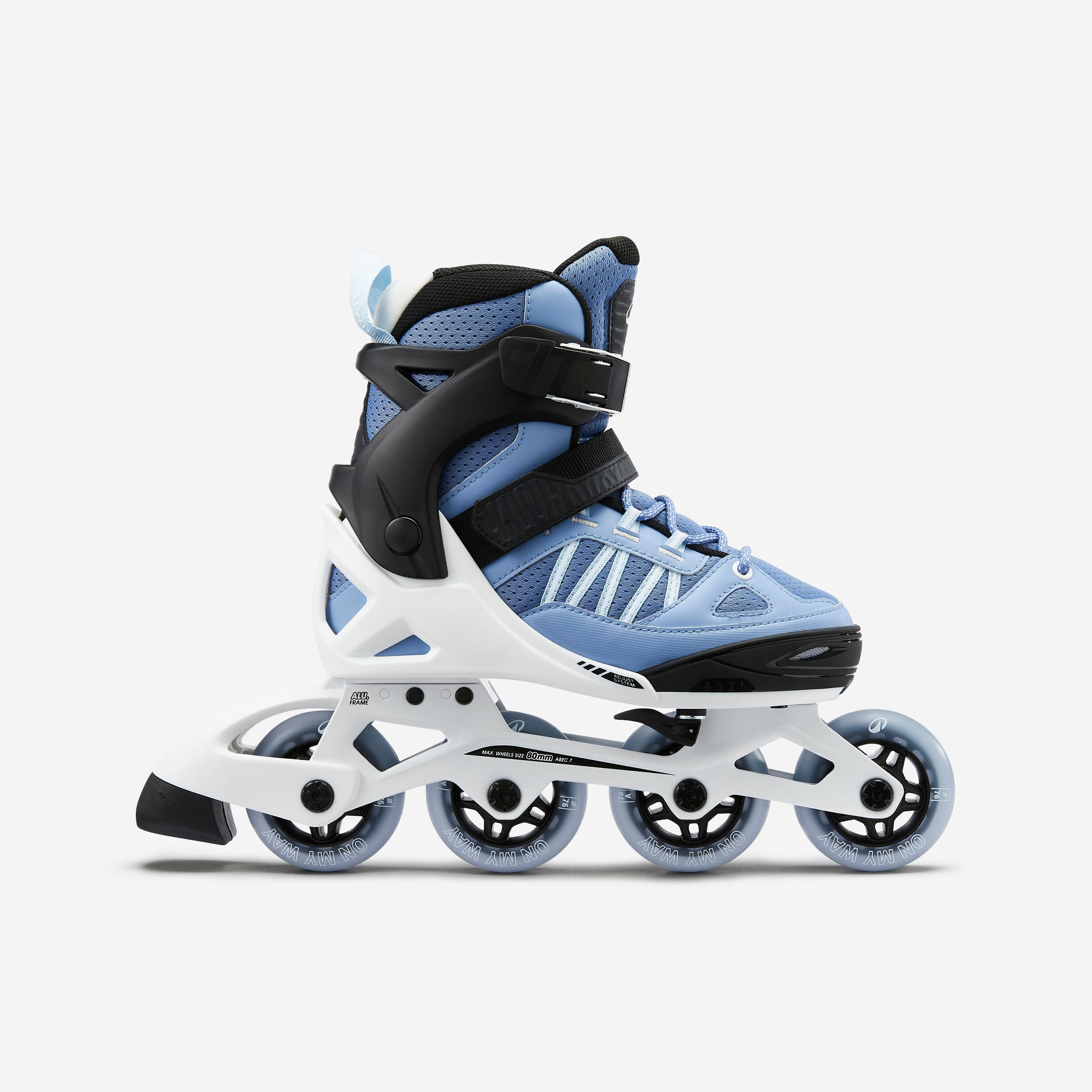 Kids' Inline Fitness Skates – Fit 5 Jr - Dusk blue, Snow white - Oxelo ...