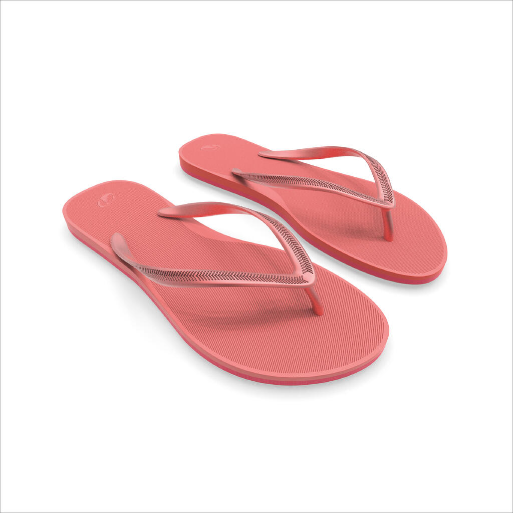 Japanke 500 Neon ženske svijetlocrvene - Decathlon