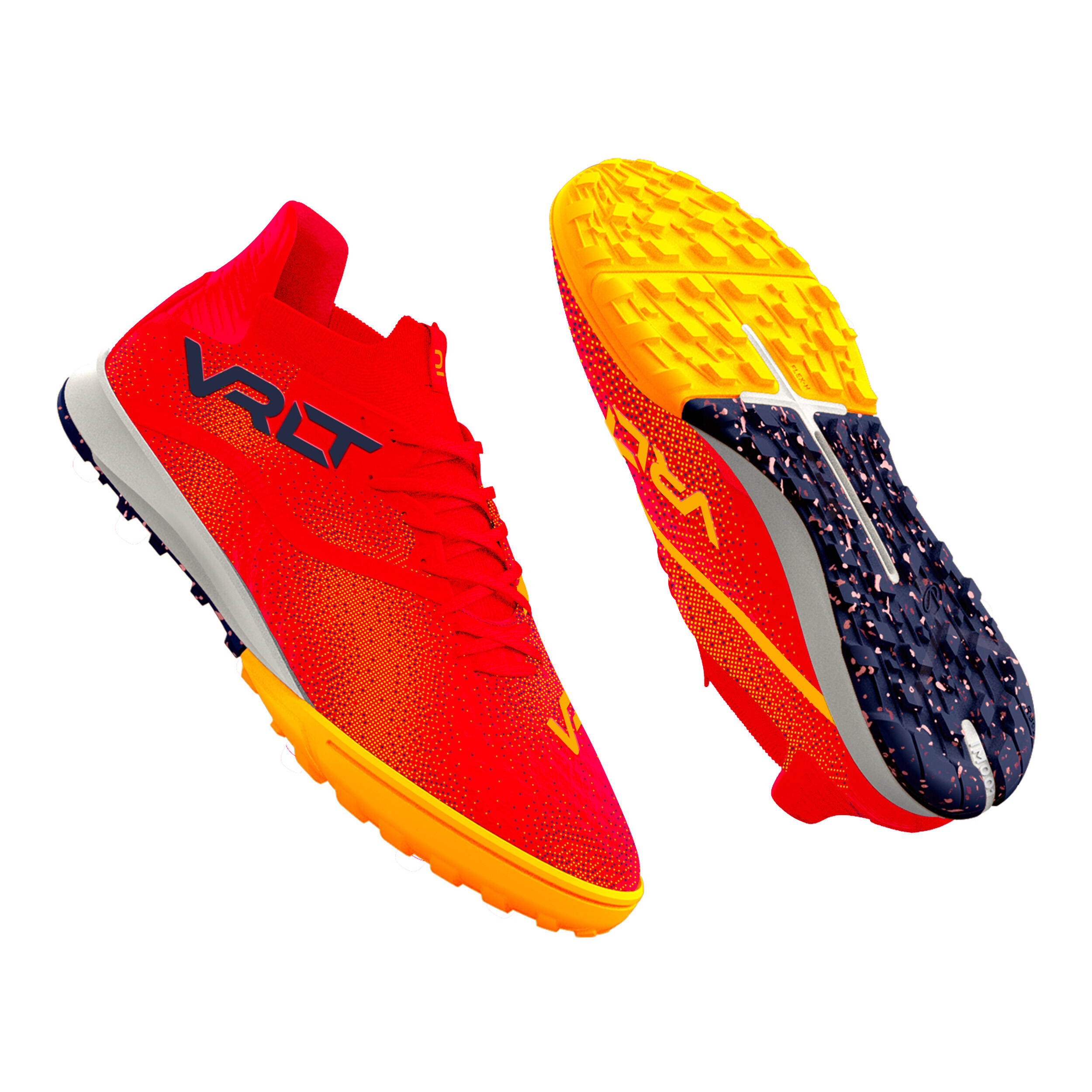 Tenis de futbol con tecnología 3D Air Mesh rojos Viralto III Turf TF ...