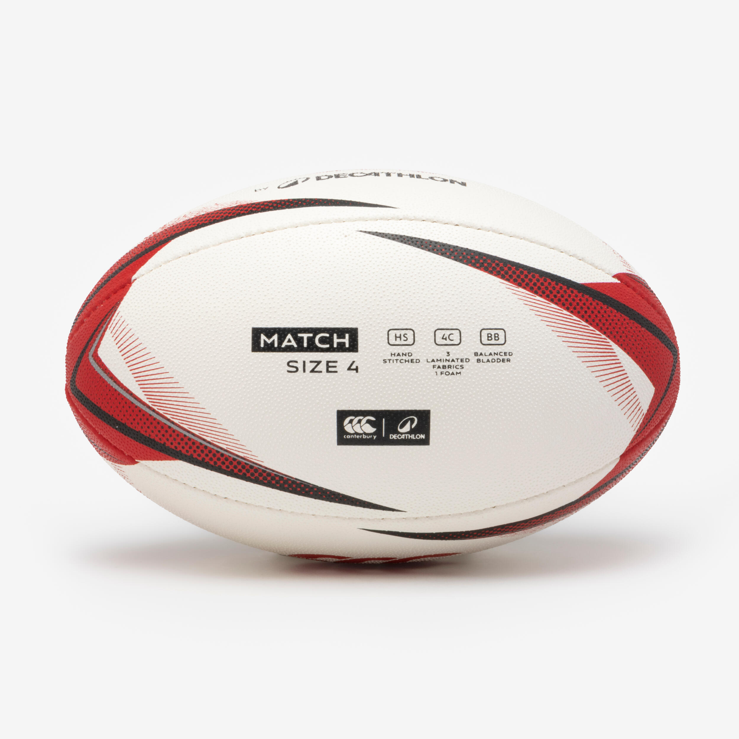 Rugby Size 4 Match Ball - Red - Decathlon