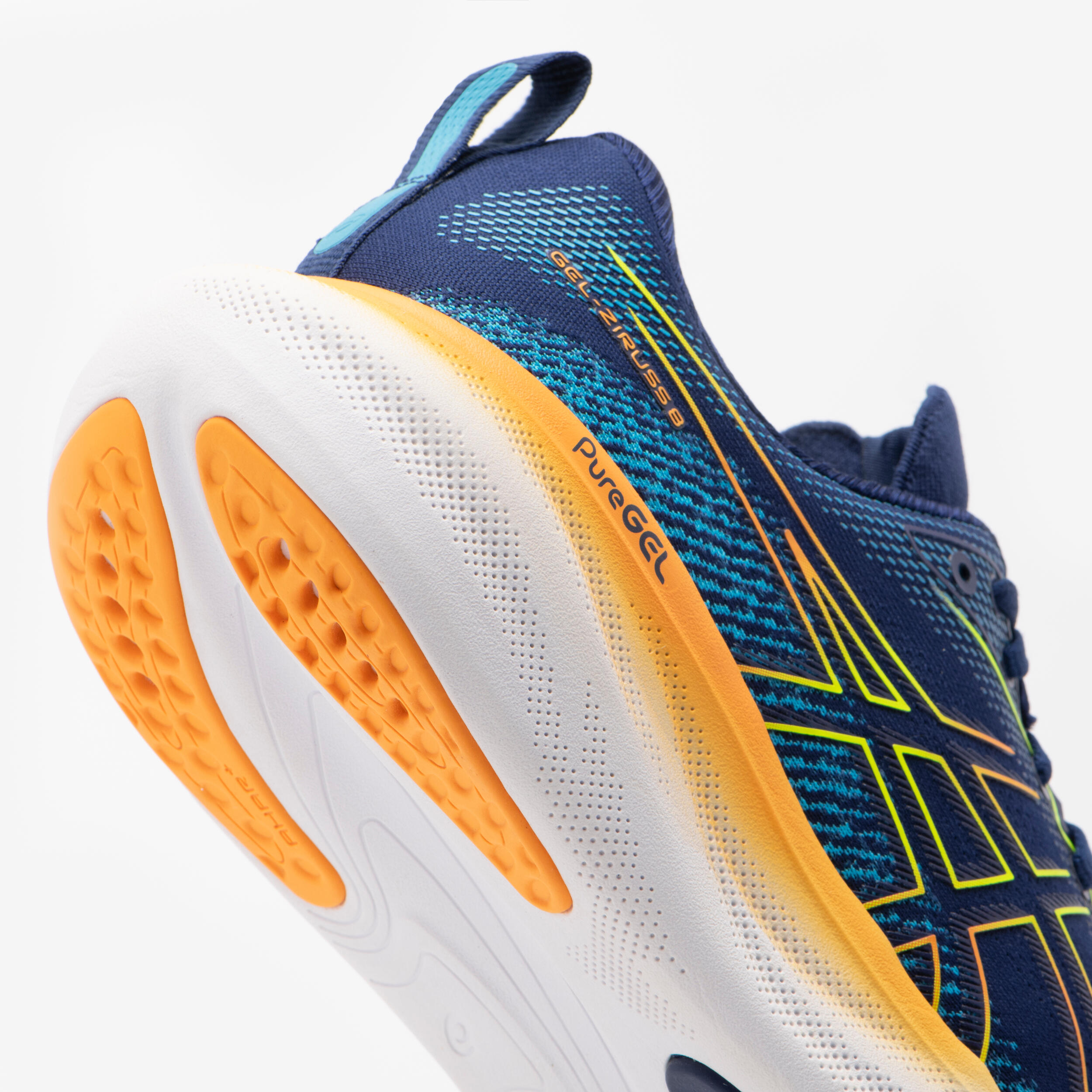 MEN'S ASICS GEL-ZIRUSS 8 RUNNING SHOES - NAVY ORANGE ASICS | Decathlon