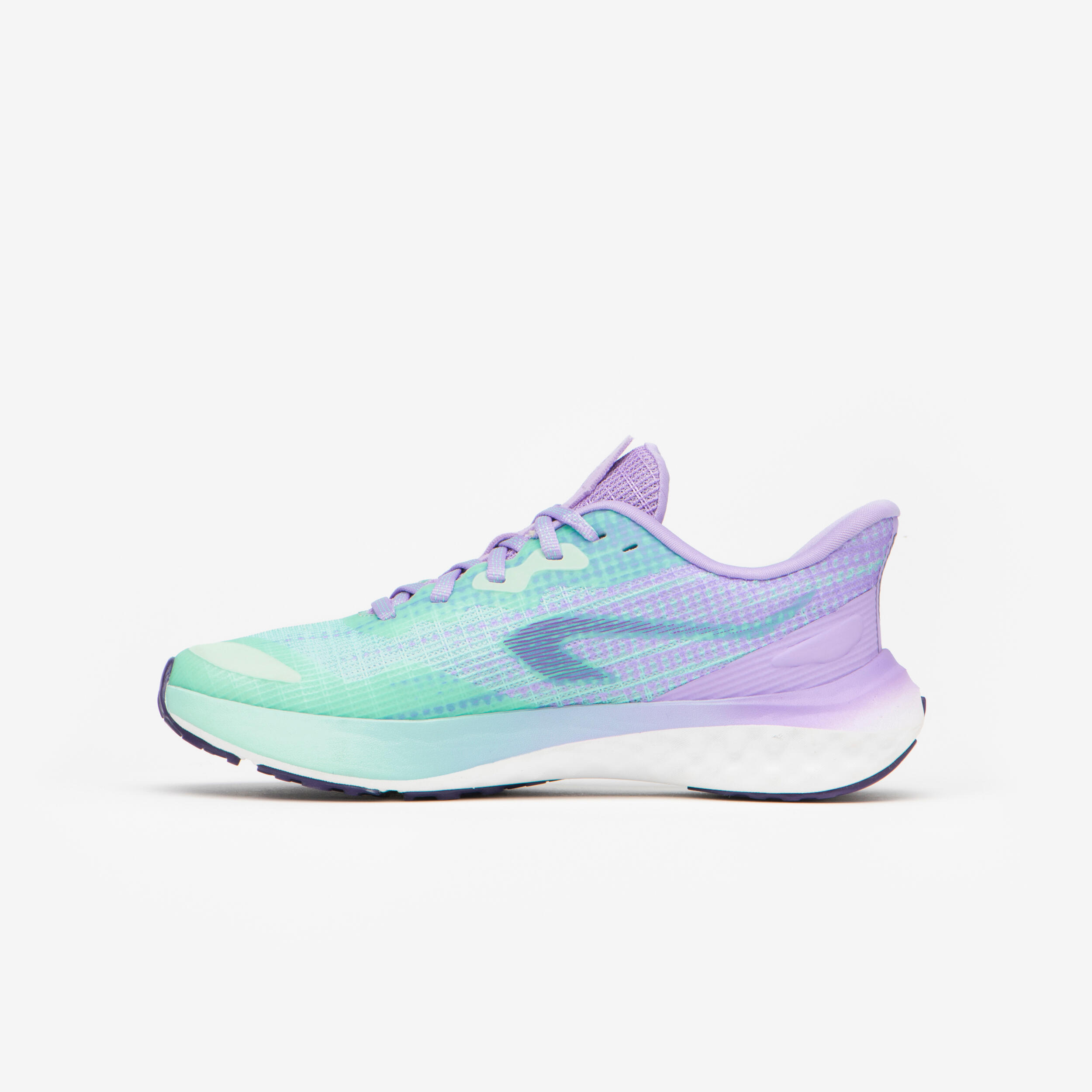 KIDS' KIPRUN K500 FAST running shoes - green and purple KIPRUN | Decathlon