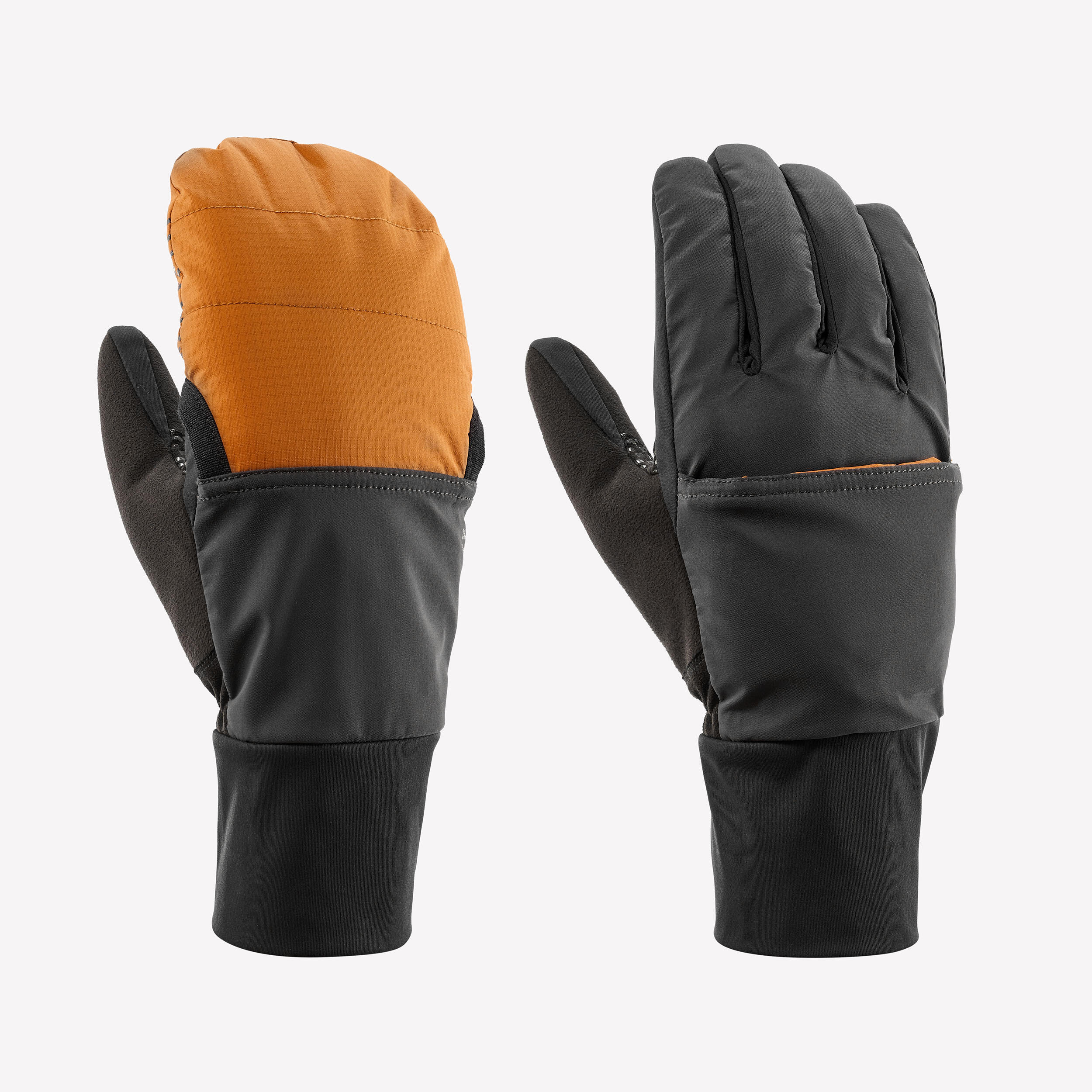 Gants de ski imperméables 2-en-1 - Brun Dor, Gris Carbone - Wedze ...