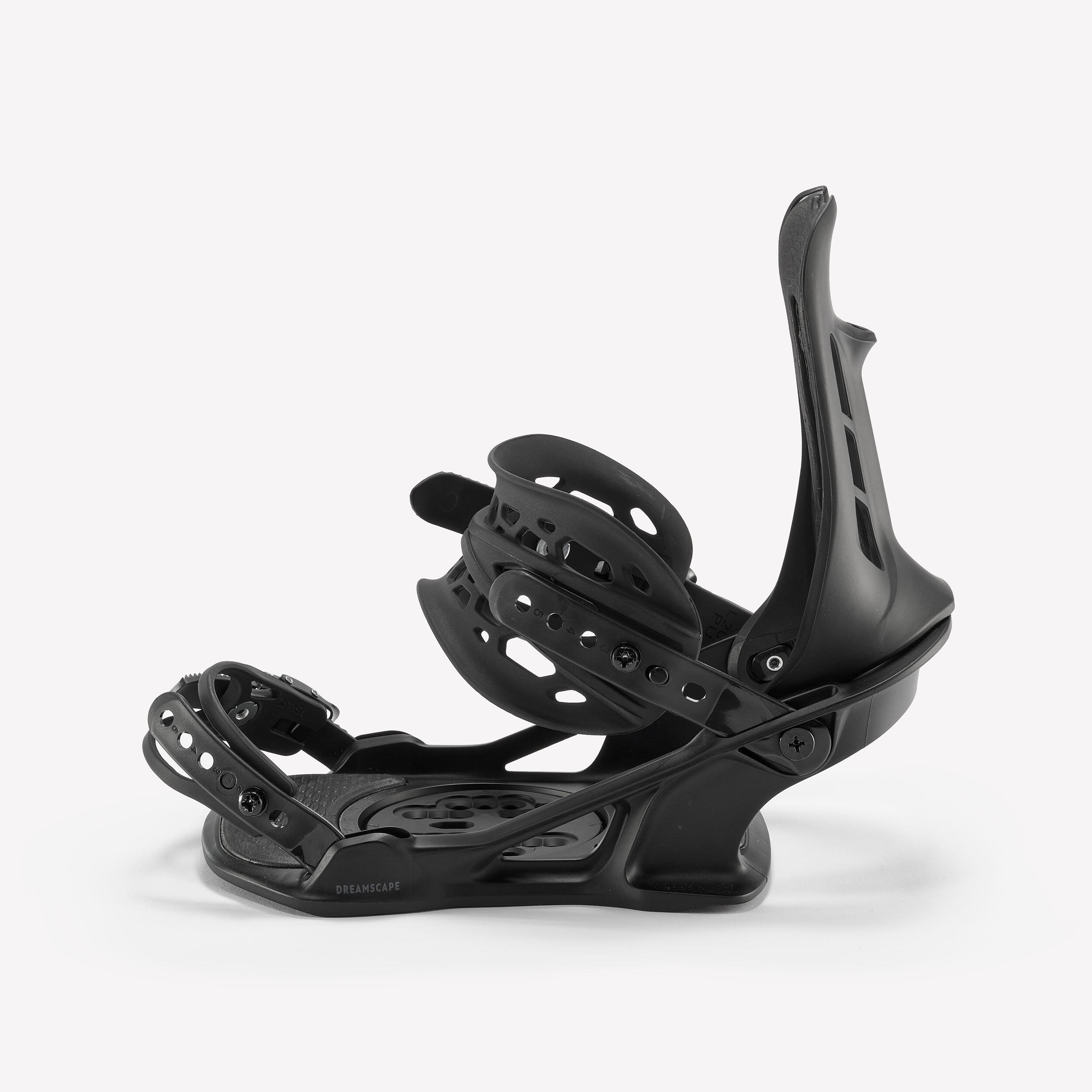Snowboard Bindings – SNB 100 - smoked black - Dreamscape - Decathlon