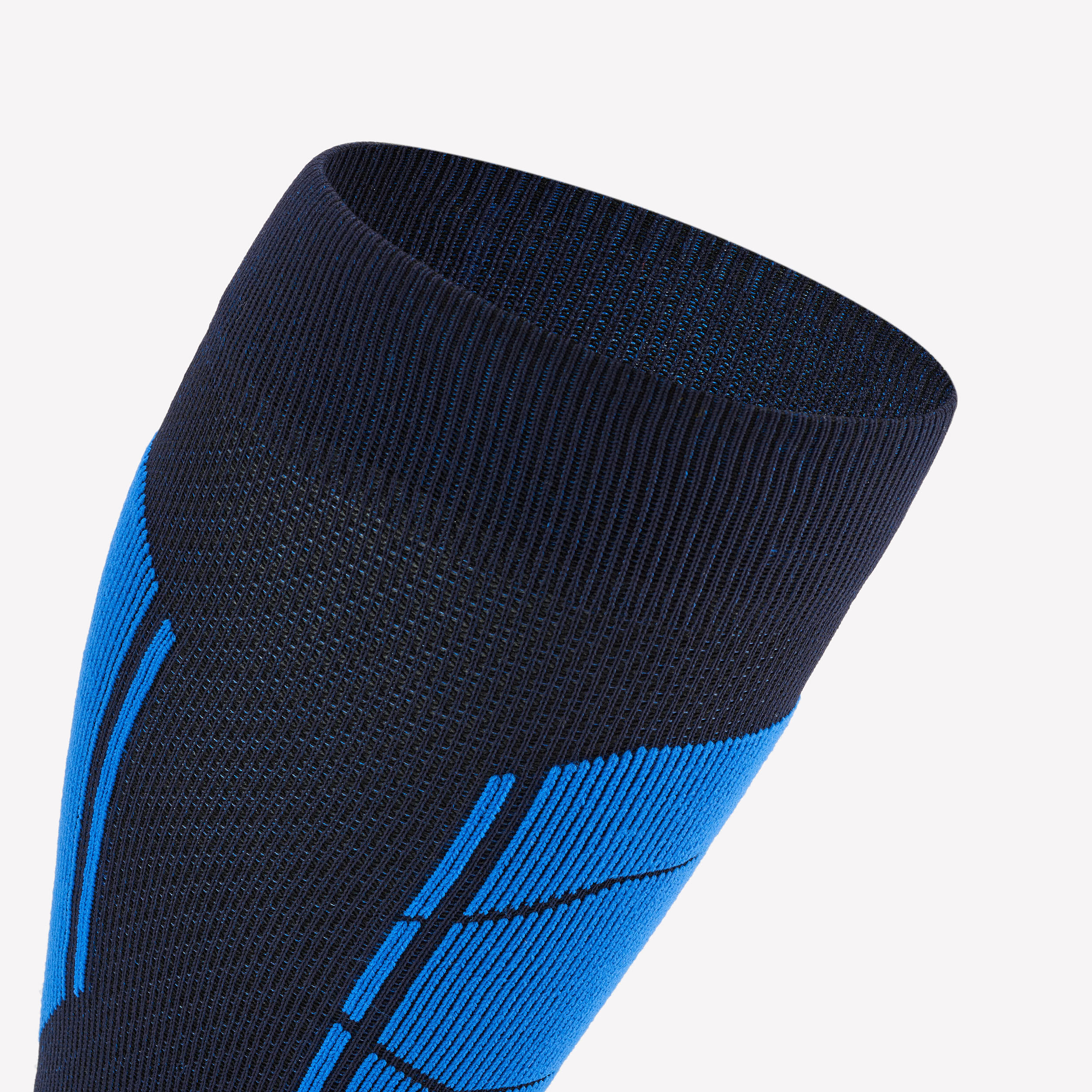 Merino Wool Ski Socks - 500 - Royal blue, Asphalt blue - Wedze - Decathlon