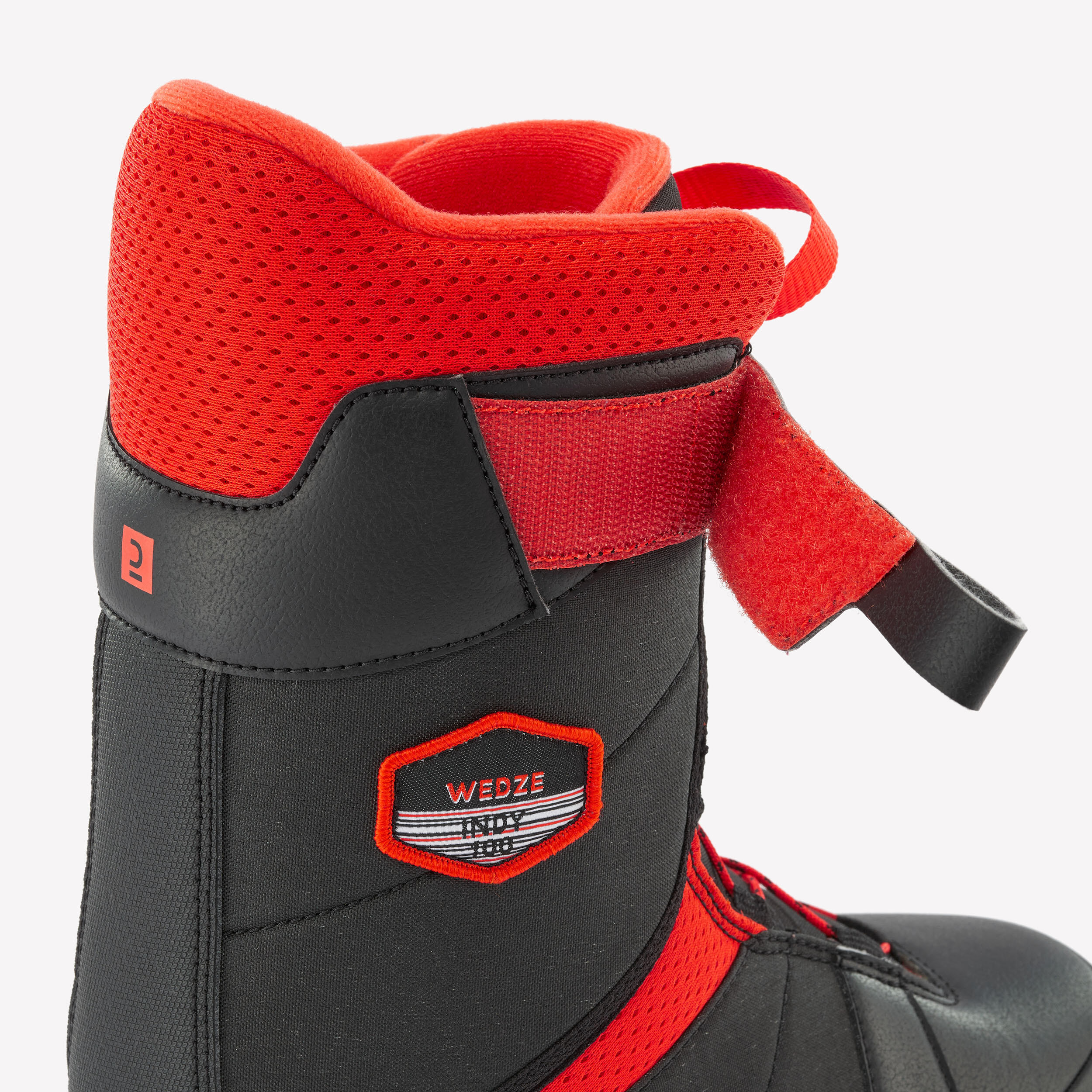 Snowboard Boots - 100 JR-S - black, Vermilion - Dreamscape - Decathlon