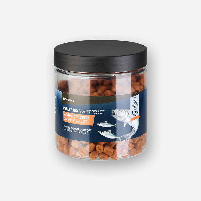 Mehki peleti z okusom kozic za morski ribolov (6 mm) - Decathlon