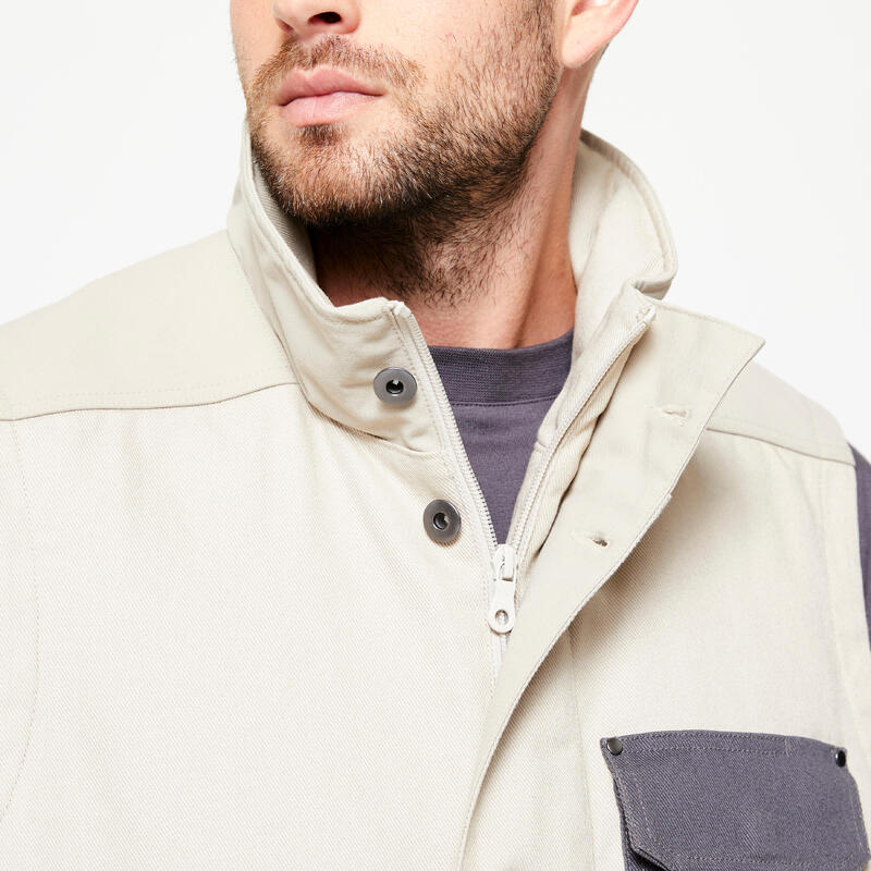 Skate bodywarmer met veel zakken Damestoy signature collection beige en ...