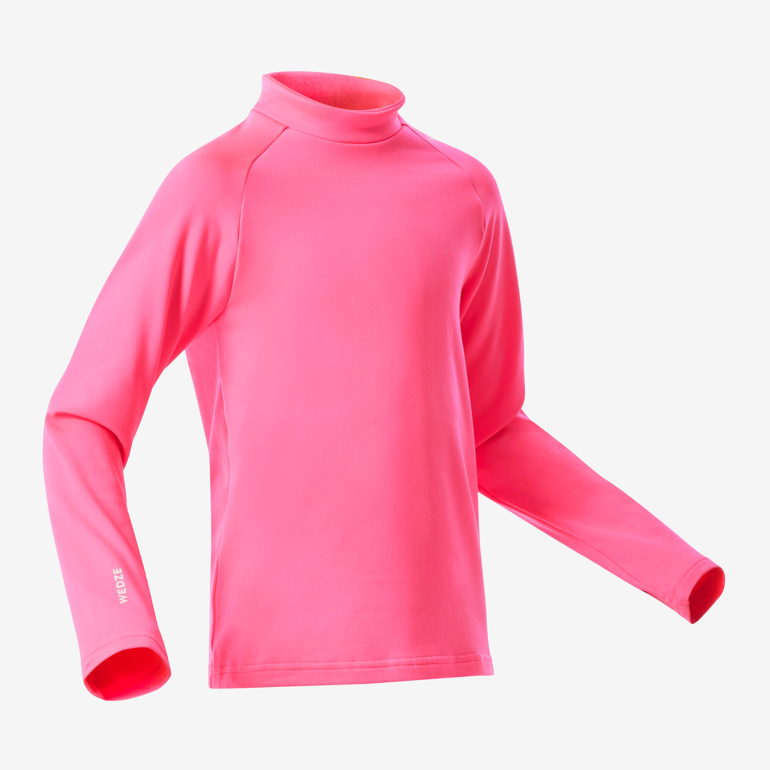Kids’ thermal ski base layer, BL 500 - Neon Pink | Decathlon