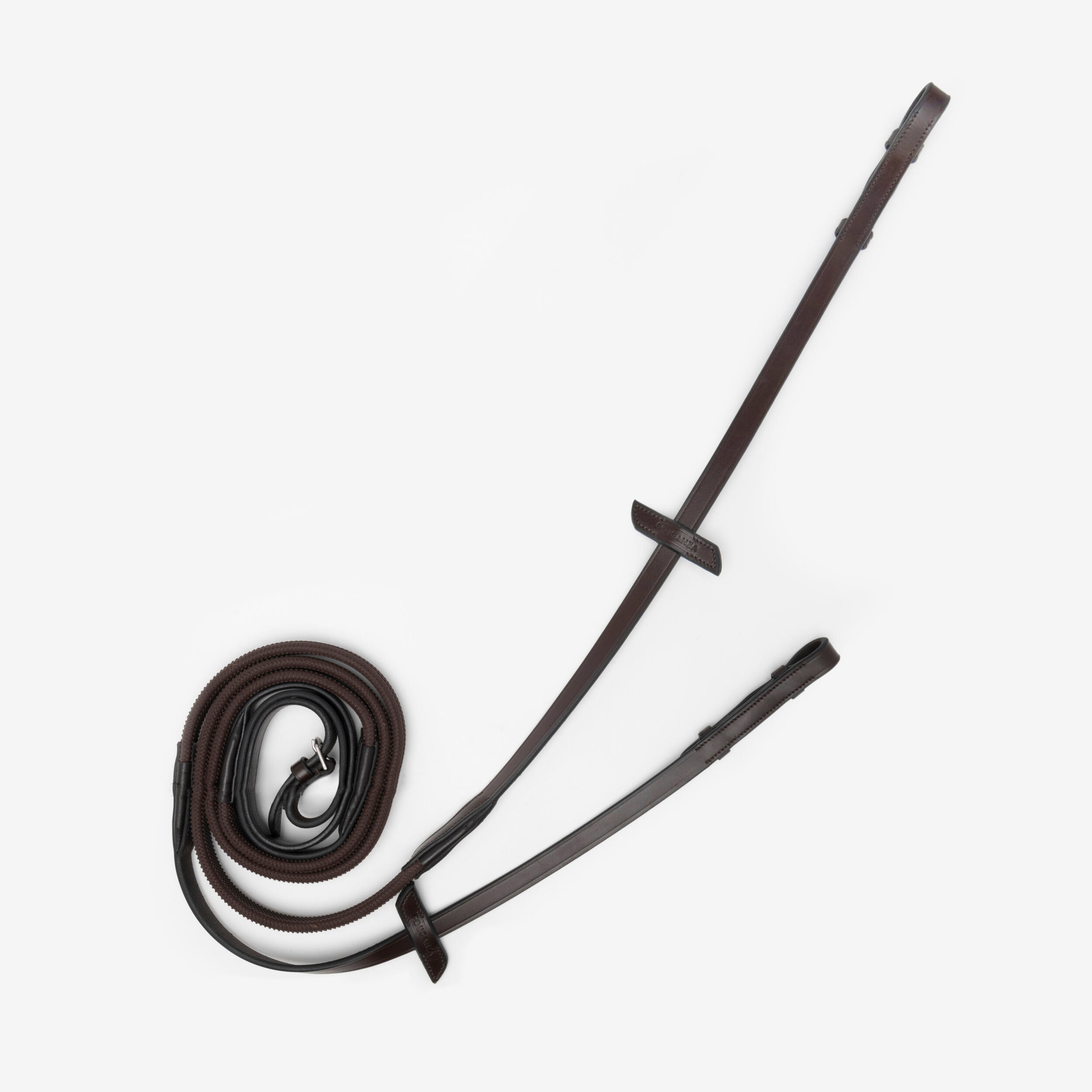 Riendas agarre de cuero equitación en cuero para caballo - Fouganza 900 ...