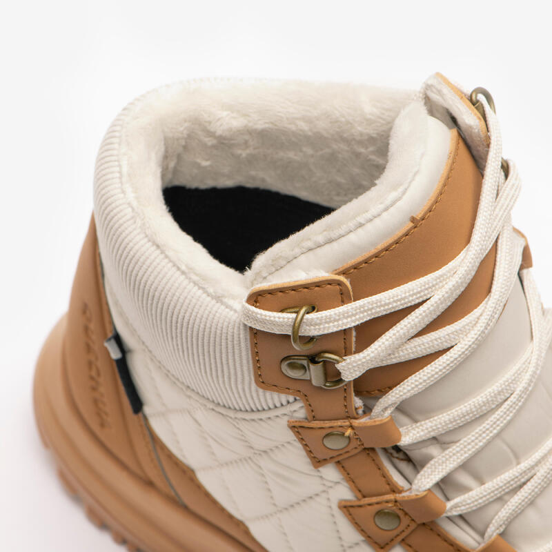 Kadın Su Geçirmez Outdoor Kar Botu - Bej - SH500 Mid QUECHUA - Decathlon