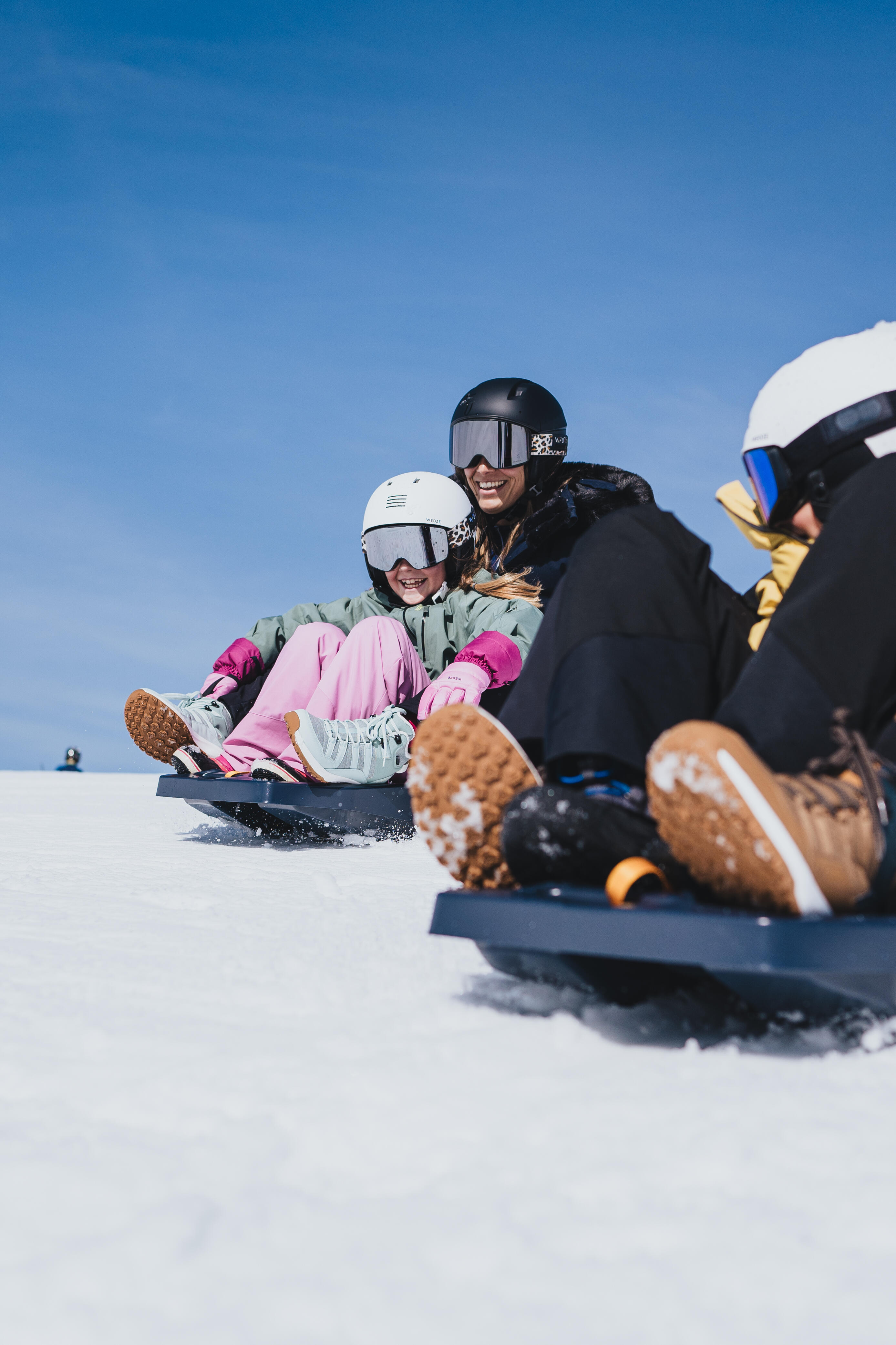 Kids' Snow Sled with Breaks – Trilugik 500 Ages 3-10 - Wedze - Decathlon