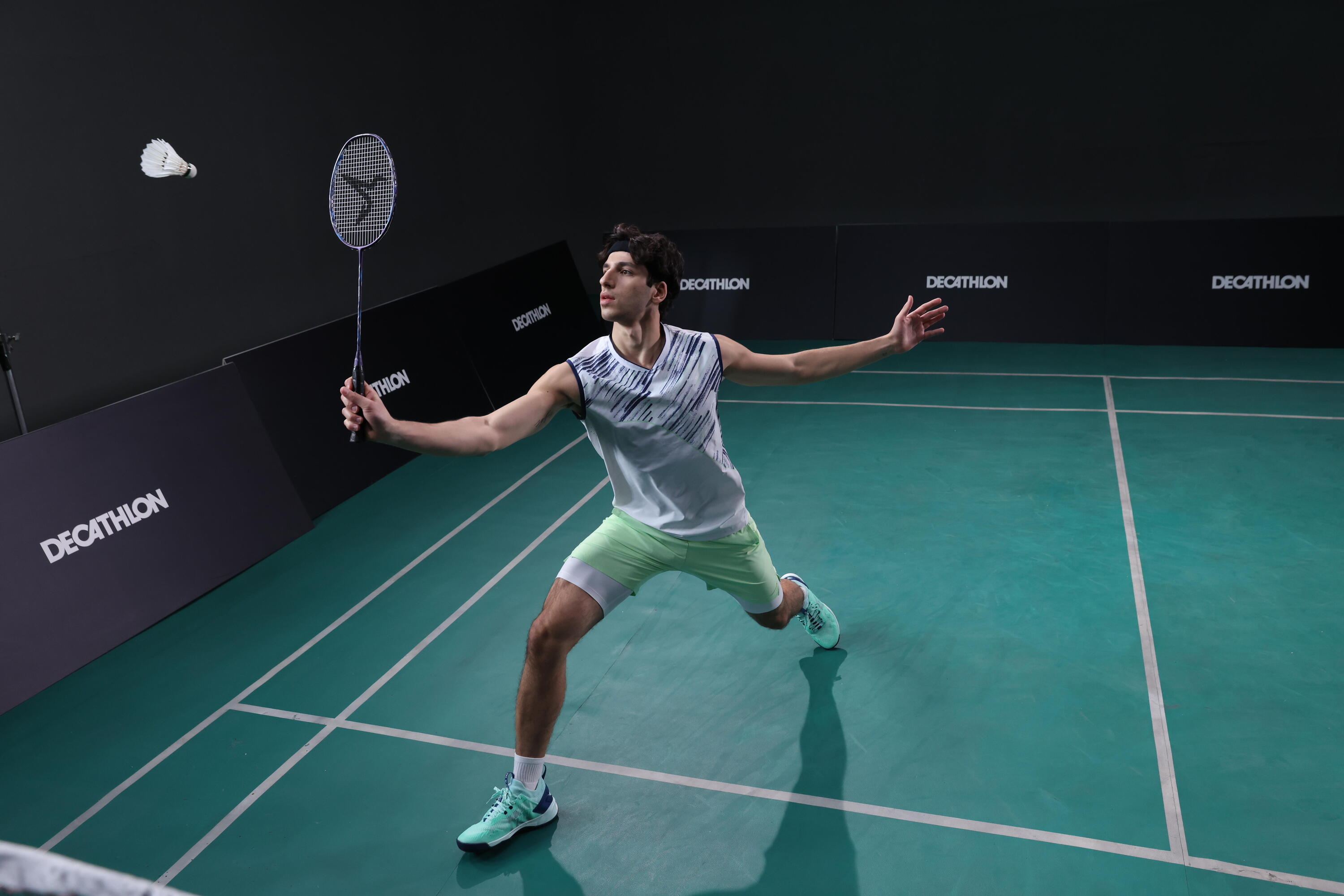 Badminton pre-strung racket adult, BR Sensation 990 Pro Navy KUIKMA ...