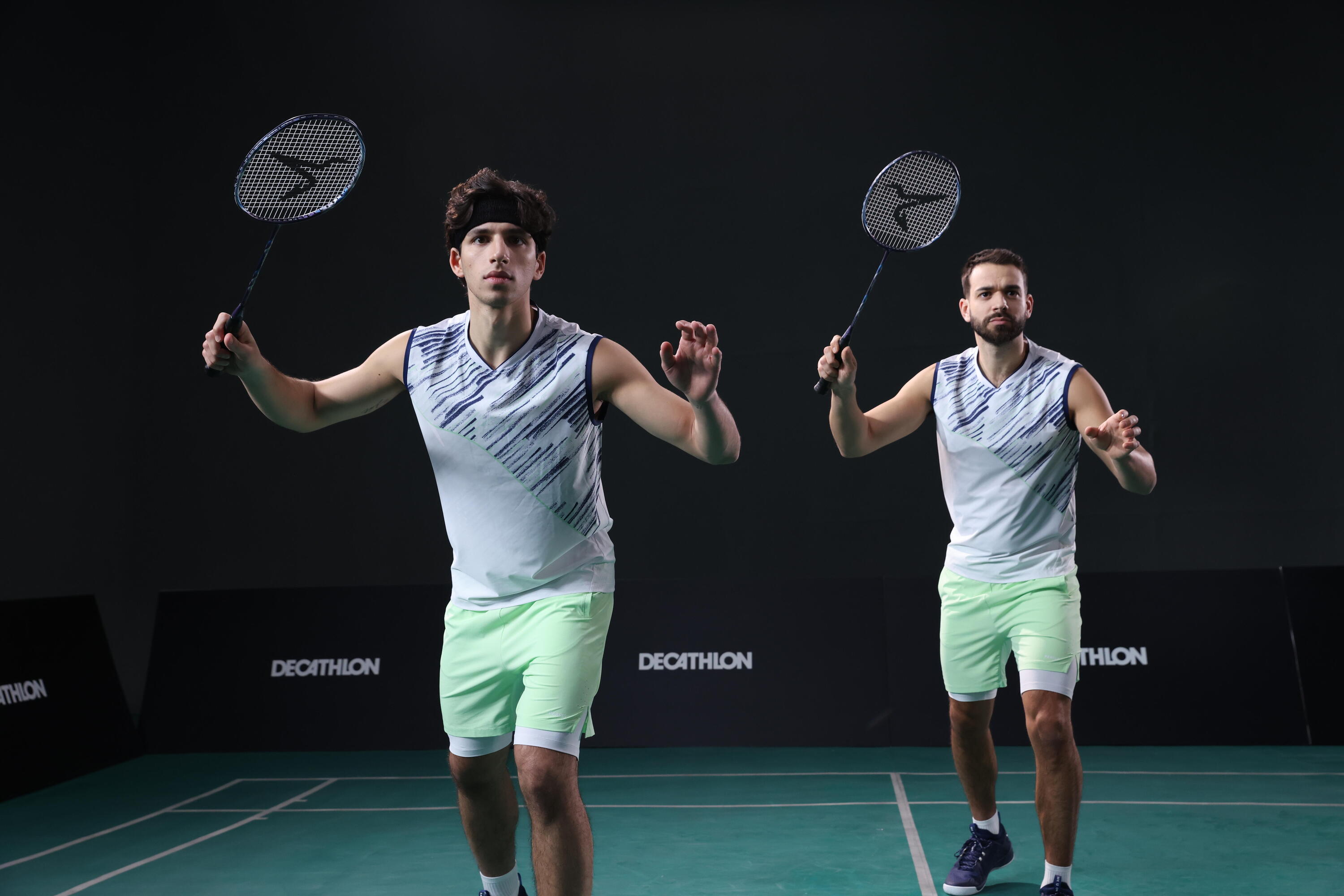 Badminton pre-strung racket adult, BR Sensation 990 Pro Navy KUIKMA ...